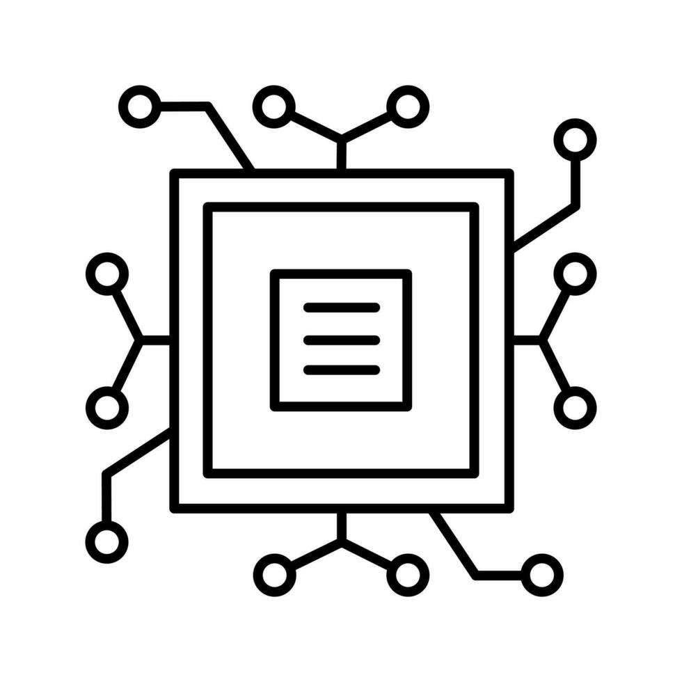 Artificial intelligence icon vector. AI illustration sign. Technology ...