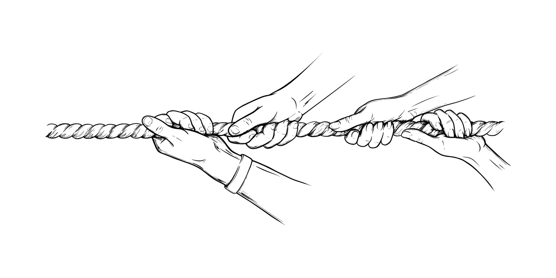 Hands Pulling Rope