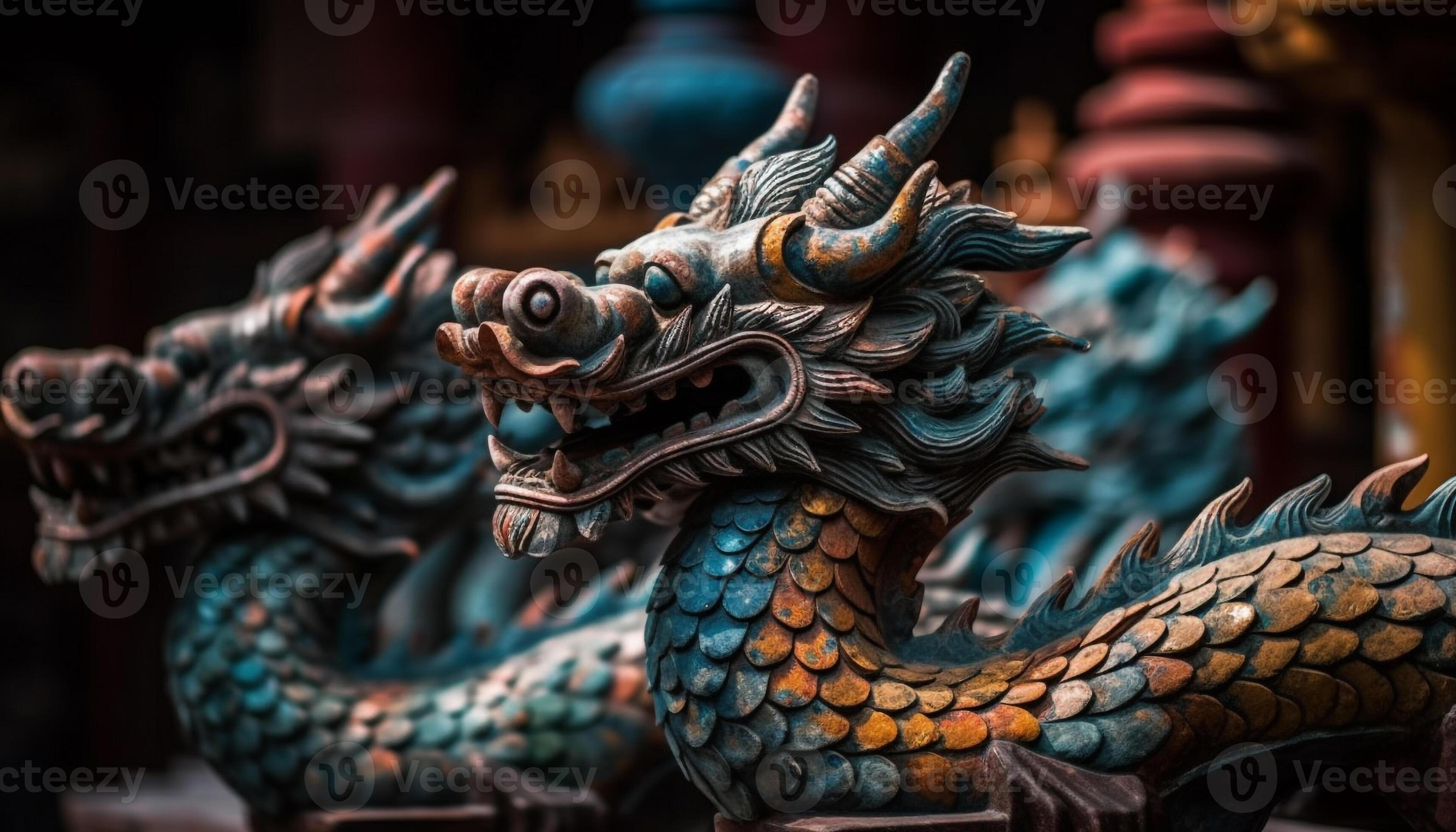 Traditional Chinese Dragon Statue