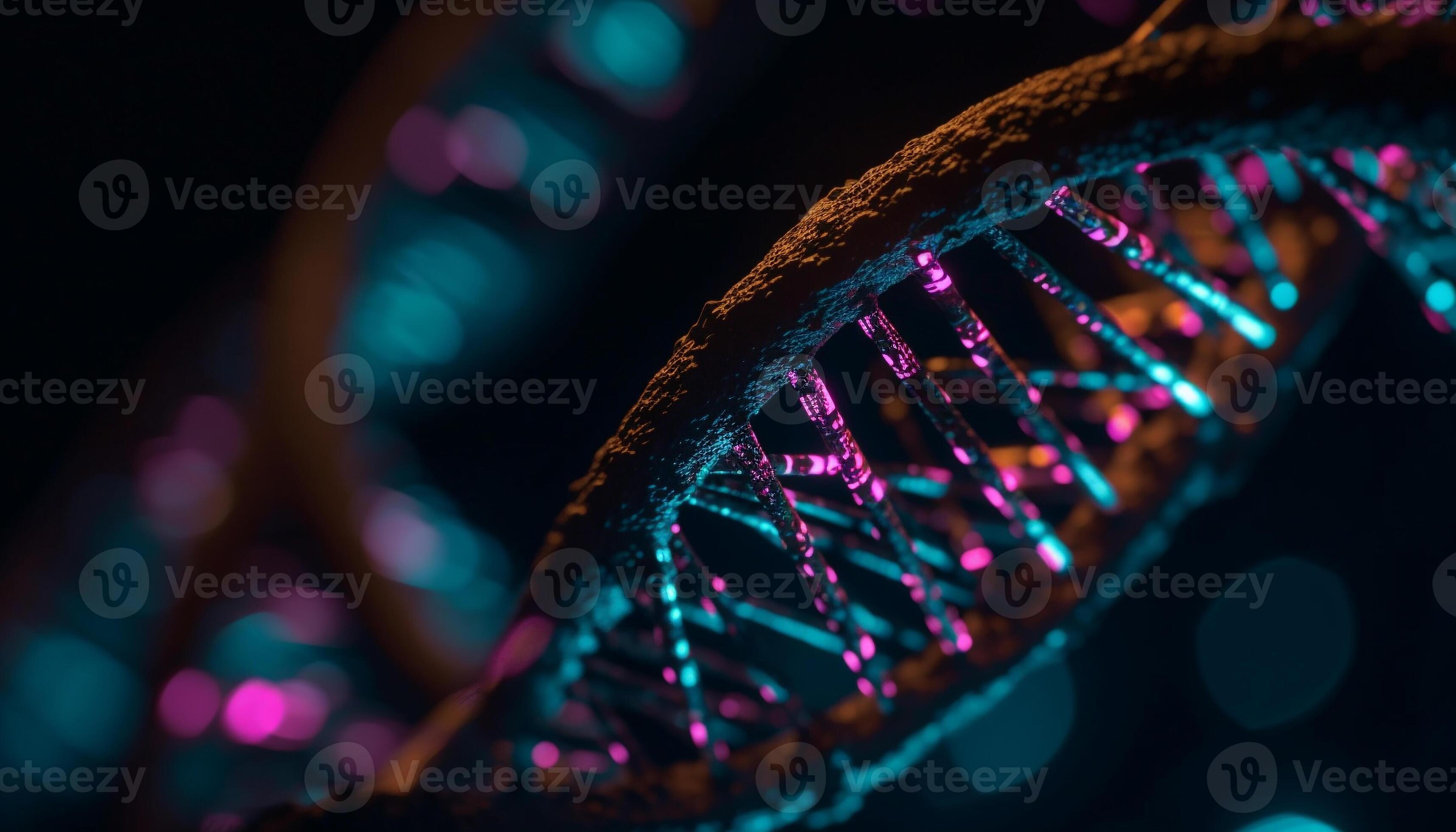 Abstract Molecular Structure Illuminated In High Scale Magnification