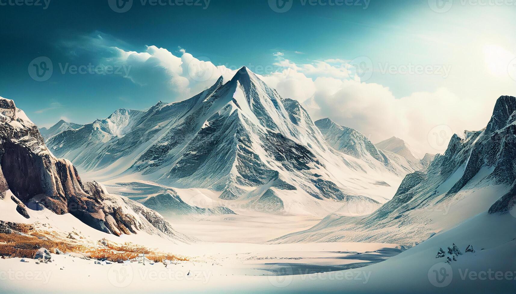 Mountain Landscape Snow Stock Photos, Images and Backgrounds for Free ...