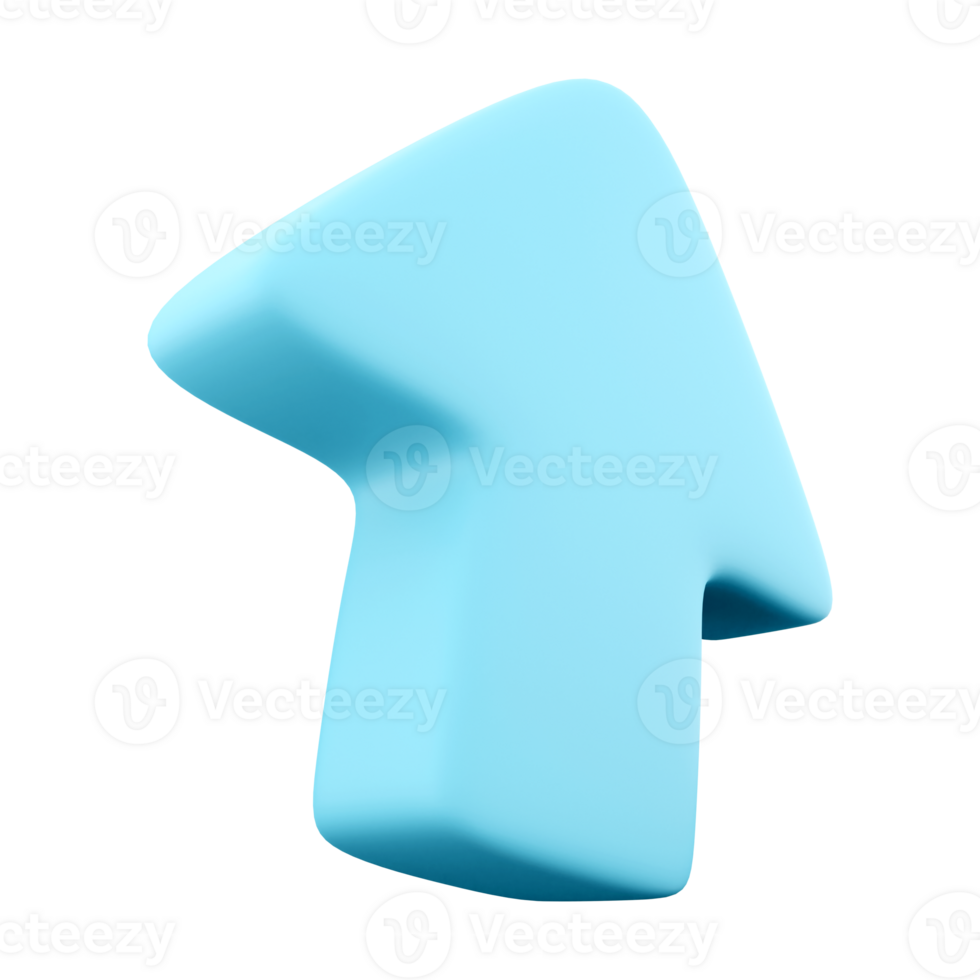3d Rendering Blue Line Cursor Icon 3d Render Mouse Pointer Icon