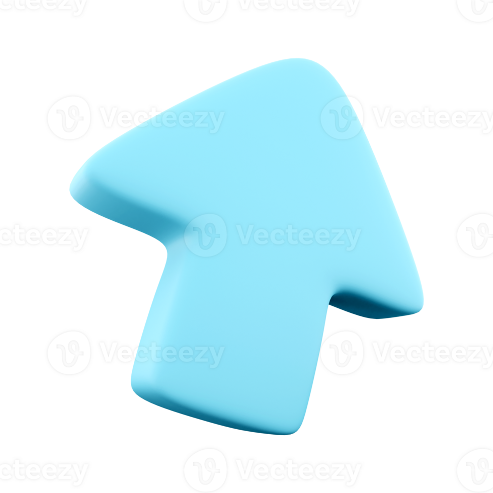 3d Rendering Blue Line Cursor Icon 3d Render Mouse Pointer Icon