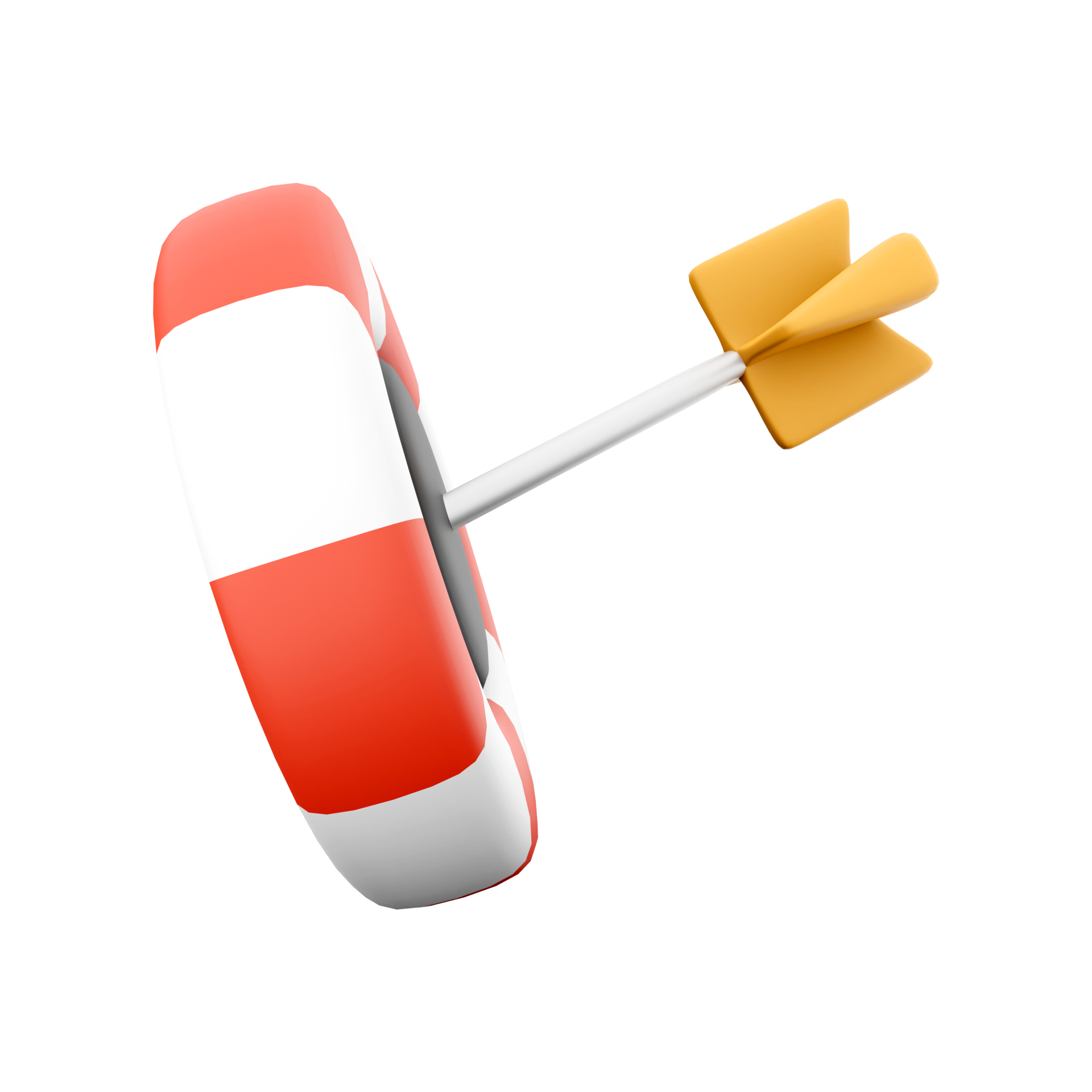 3d rendering Target Icon. 3d rendering Dart board and dart icon. 24624669 PNG