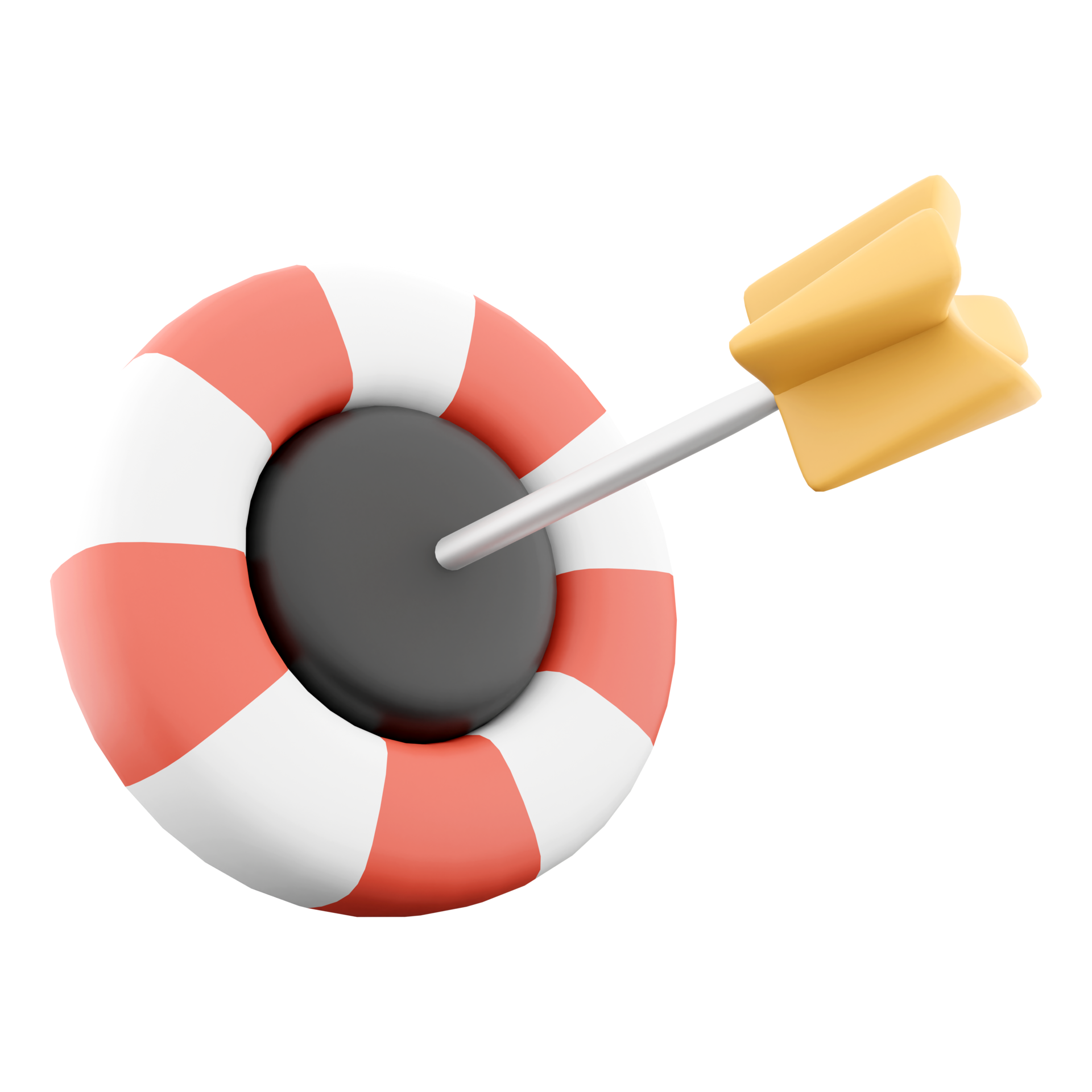3d rendering Target Icon. 3d rendering Dart board and dart icon. 24624751 PNG