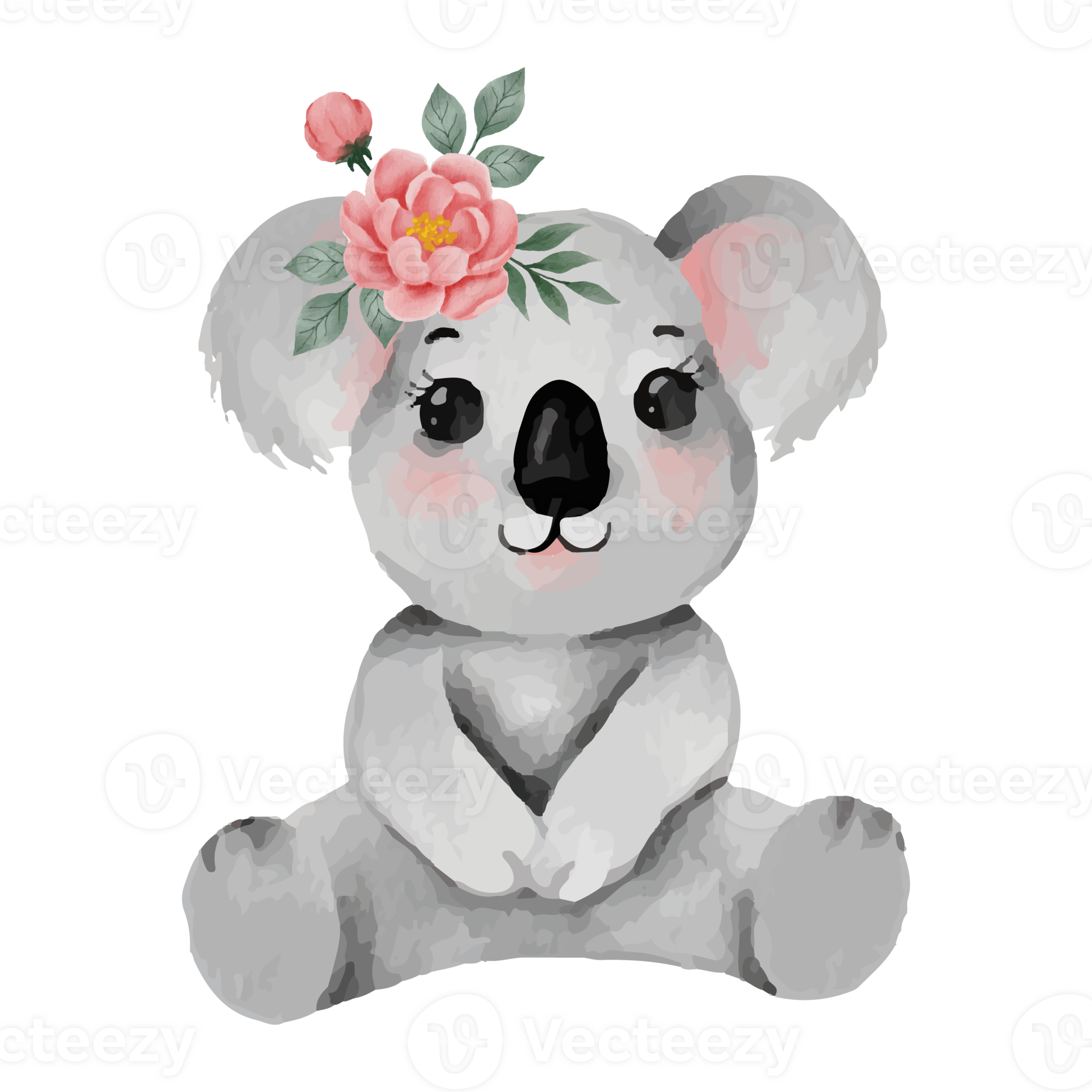 Cute Cartoon Koala, Lazy koalas Clip art Element Transparent Background ...