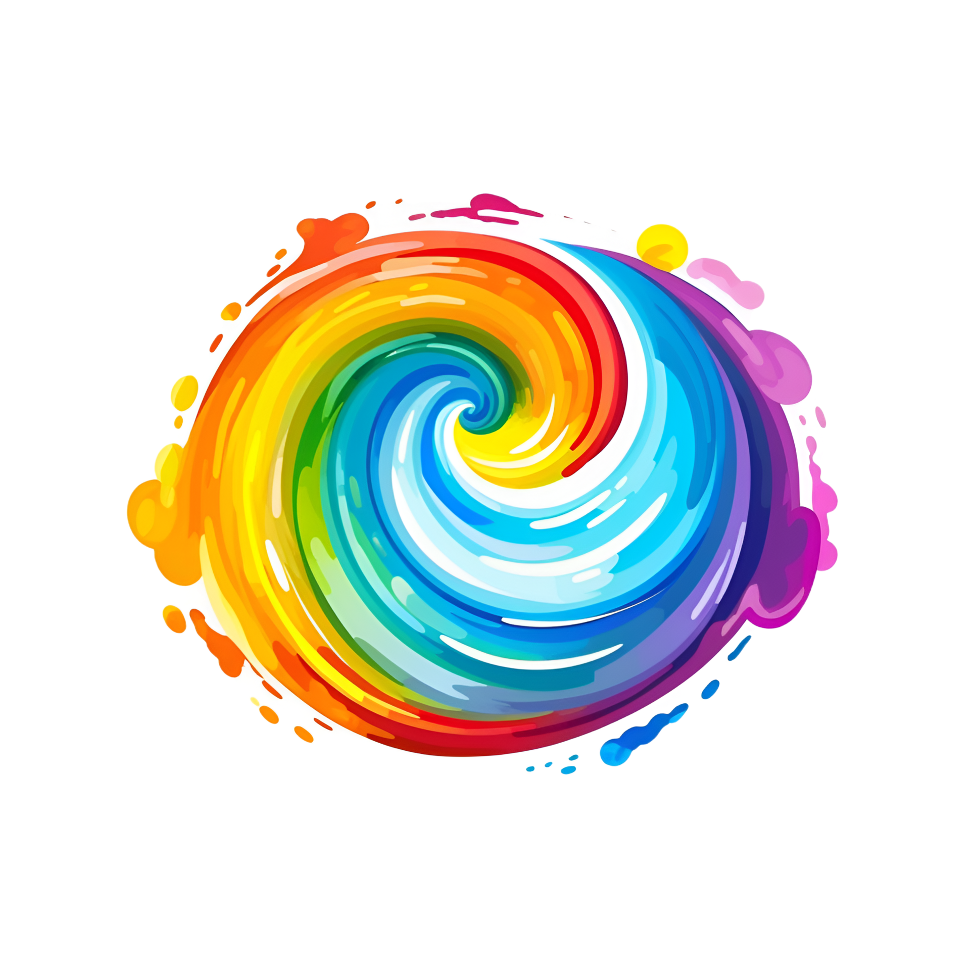 Rainbow Circle Swirl Background Element 24637616 PNG