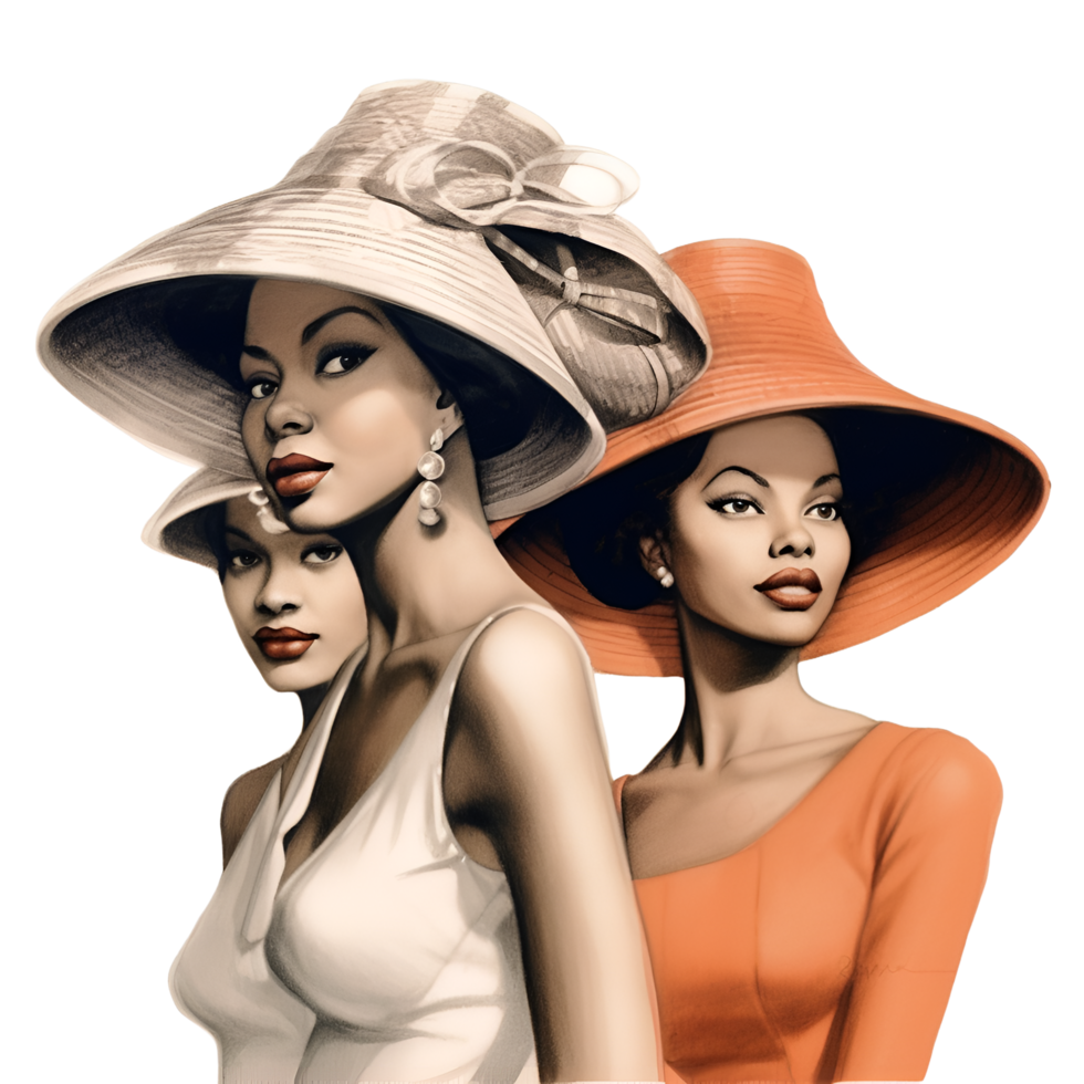 Vintage Fashion Illustration Model Watercolor AI Generated, 51% OFF