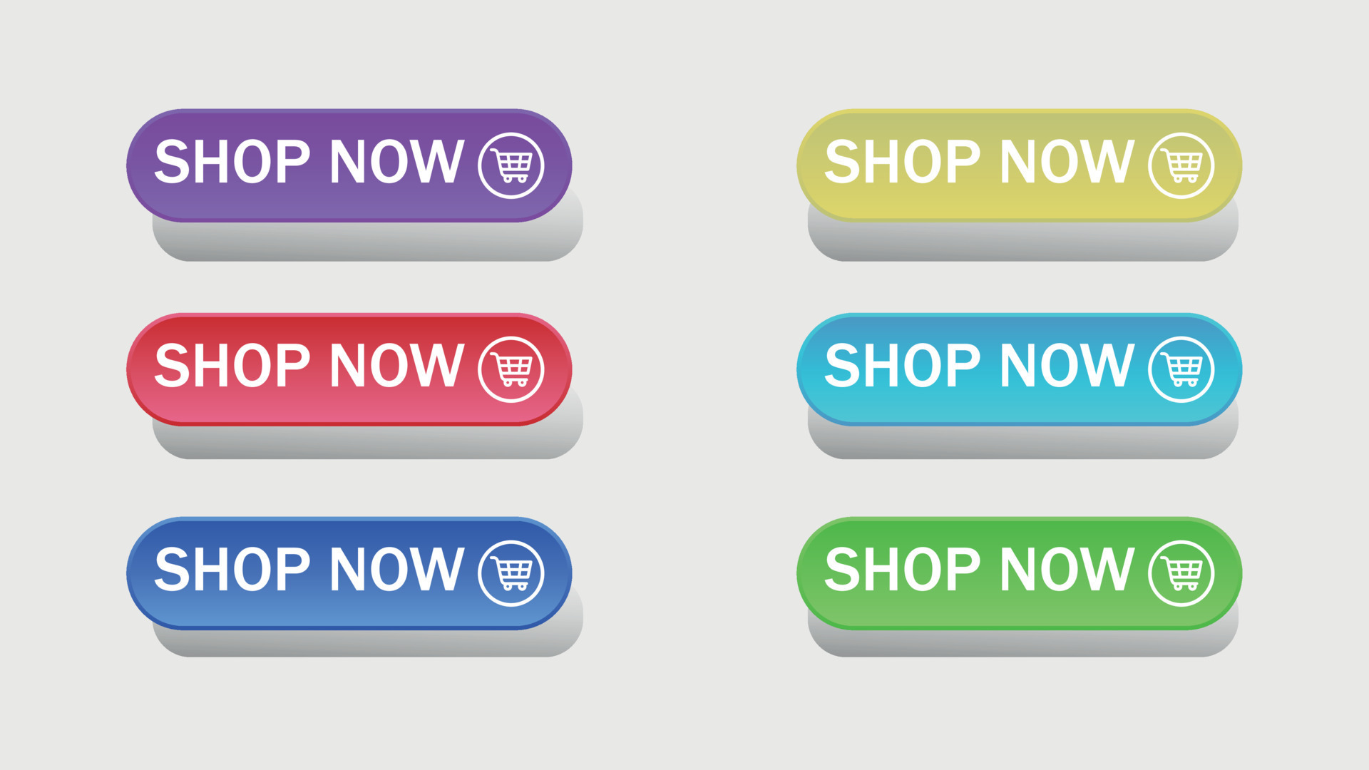Shop now web button design templates 24639635 Vector Art at Vecteezy