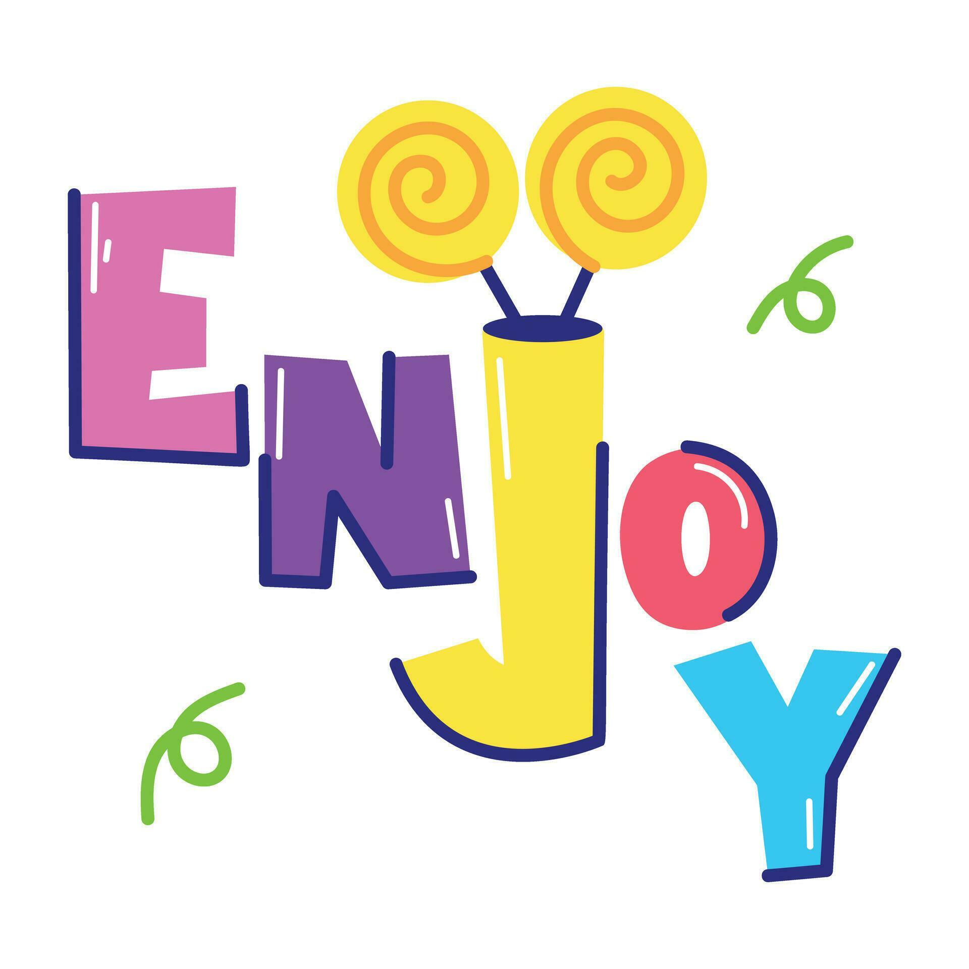 Trendy Enjoy Word 24643487 Vector Art at Vecteezy