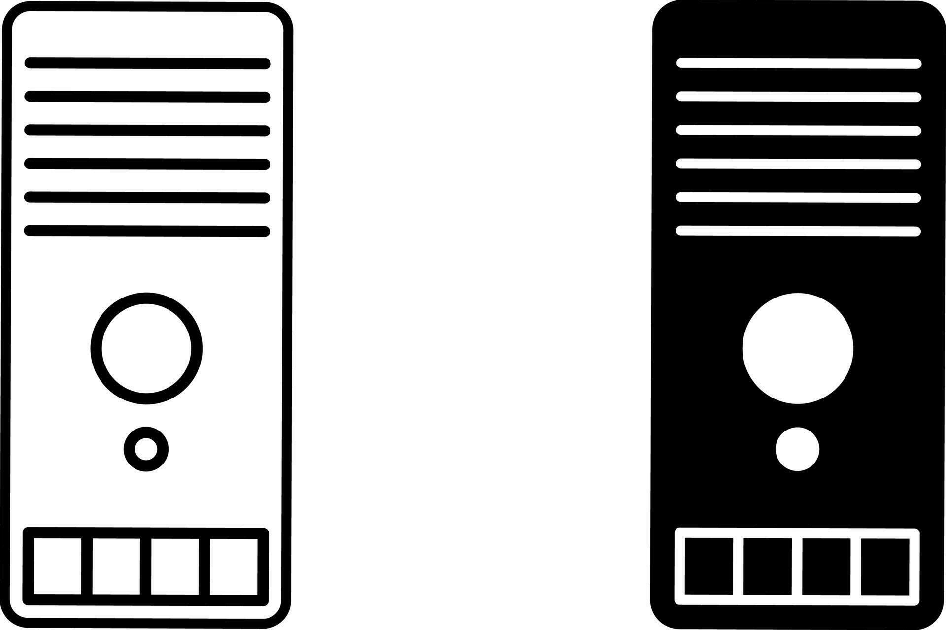 Outline Silhouette Cpu Icon Set Isolated On White Background 24643908