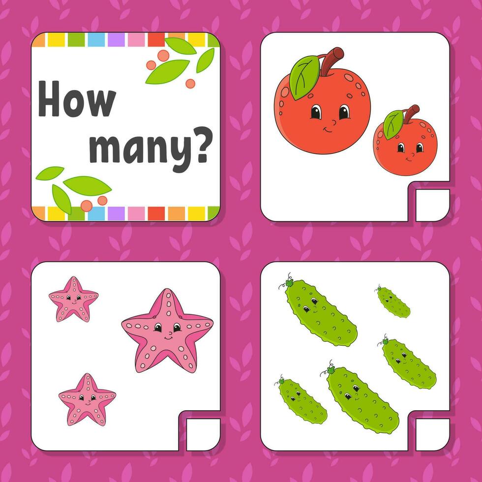 juego de contar para niños. personajes felices. aprender matemáticas ...