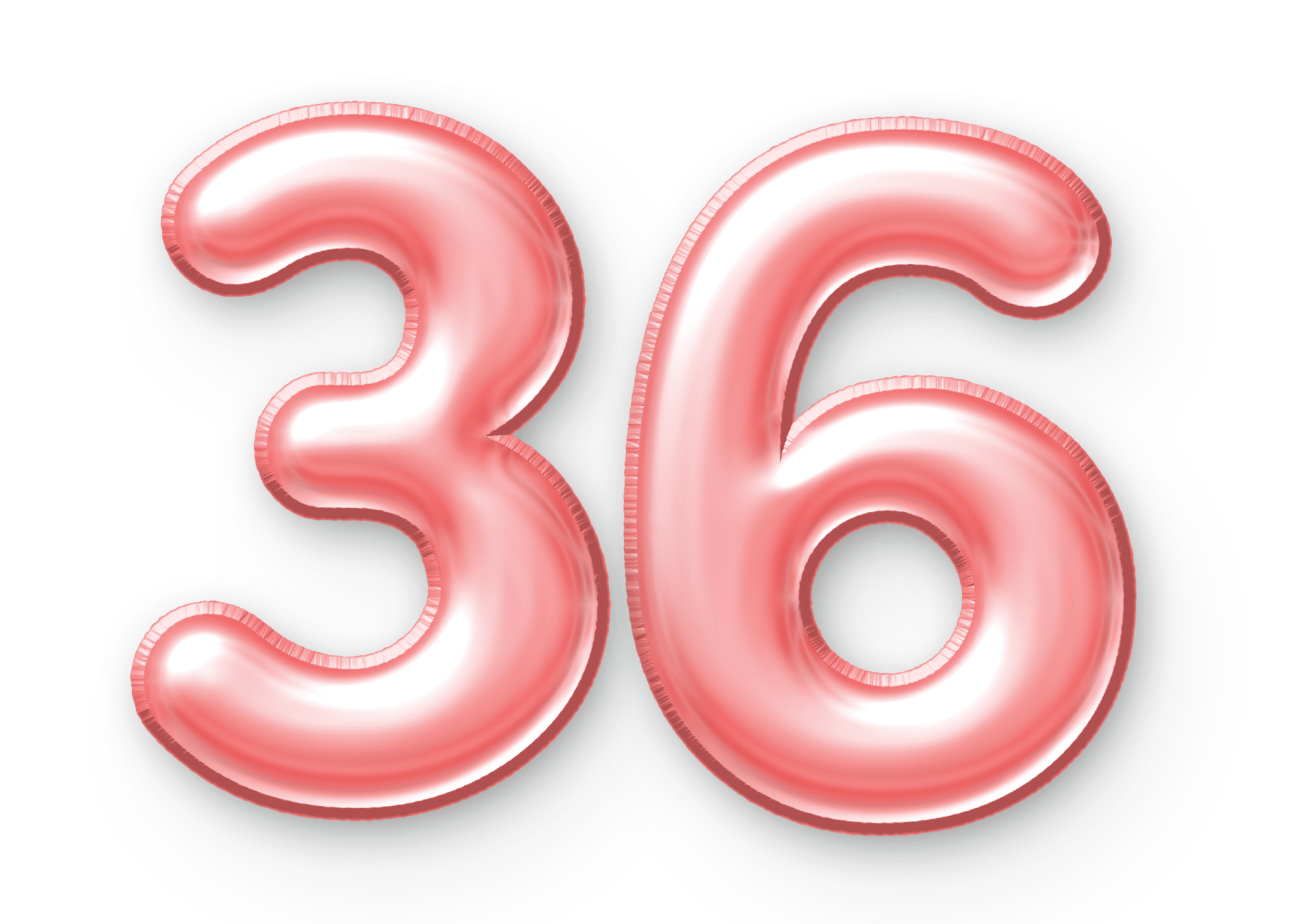 36 Number Balloon Pink 24652174 PNG 36 Number Balloon Pink 24652174 PNG