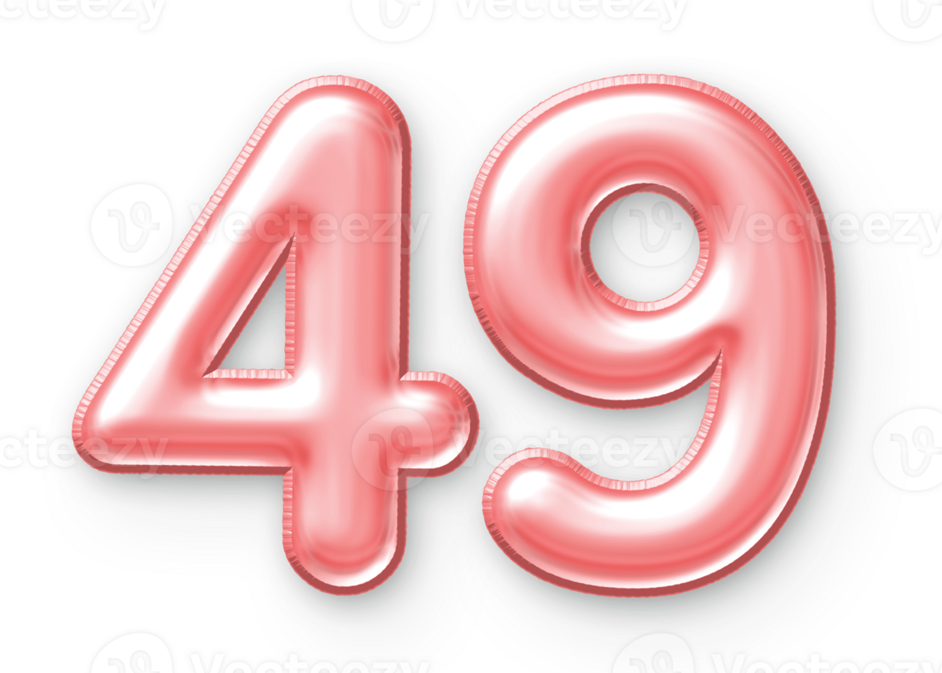 49 Number Balloon Pink 24652218 PNG