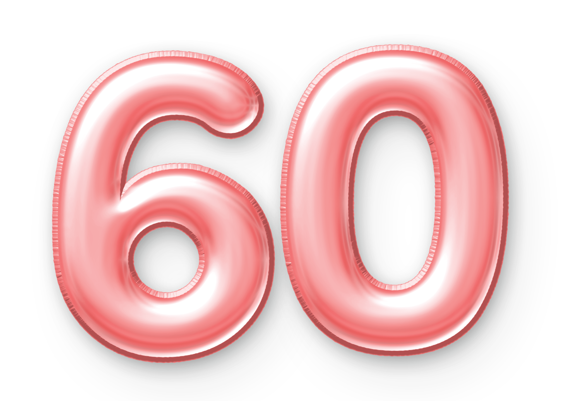 60 Number Balloon Pink 24652394 PNG 60 Number Balloon Pink 24652394 PNG