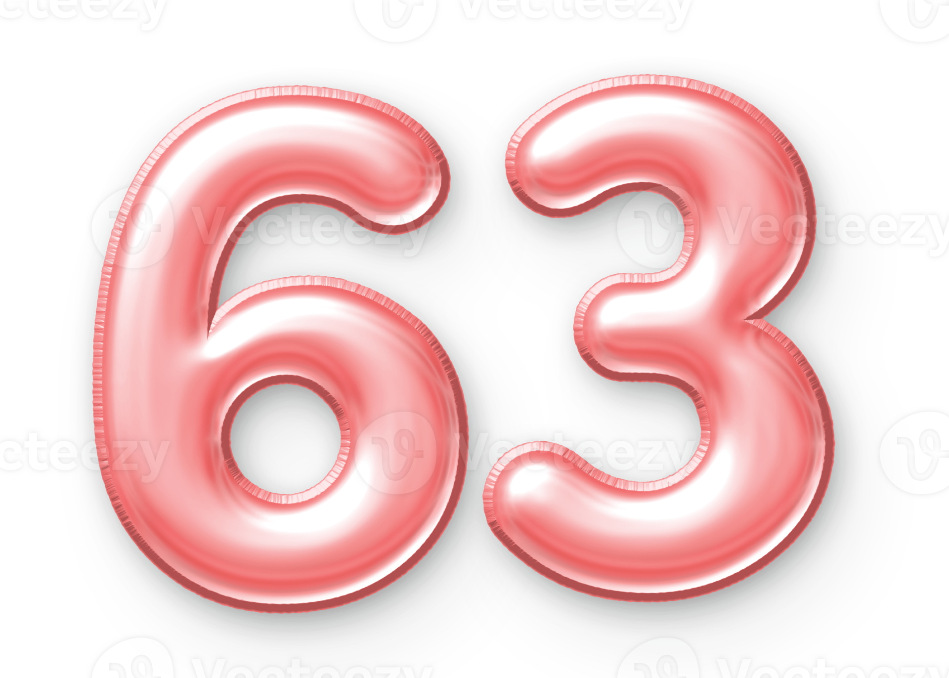 63 número balão Rosa 24652435 PNG