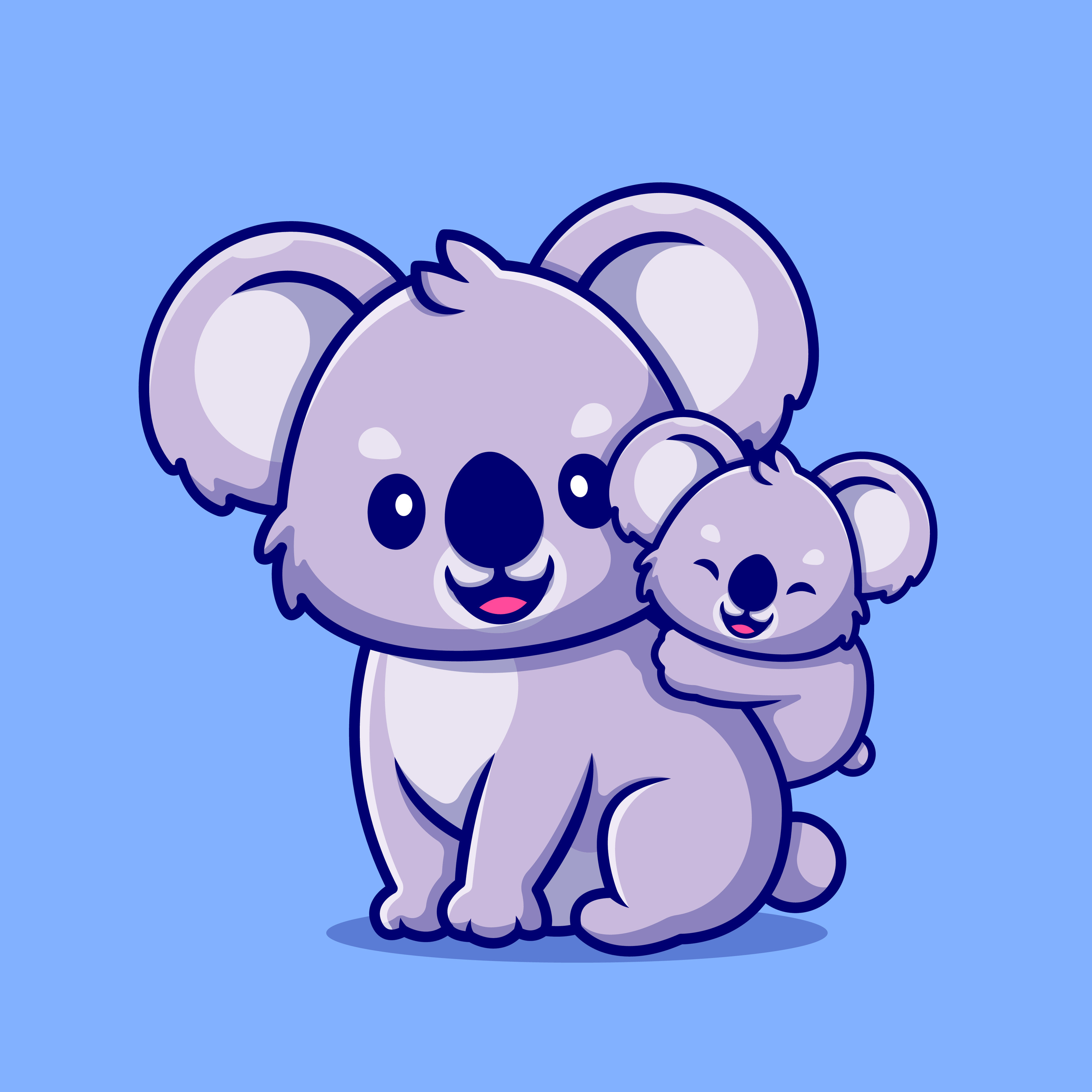 Cute Koala With Cub Cartoon Vector Icon Illustration. Animal Nature ... Cute Koala With Cub Cartoon Vector Icon Illustration. Animal Nature ...