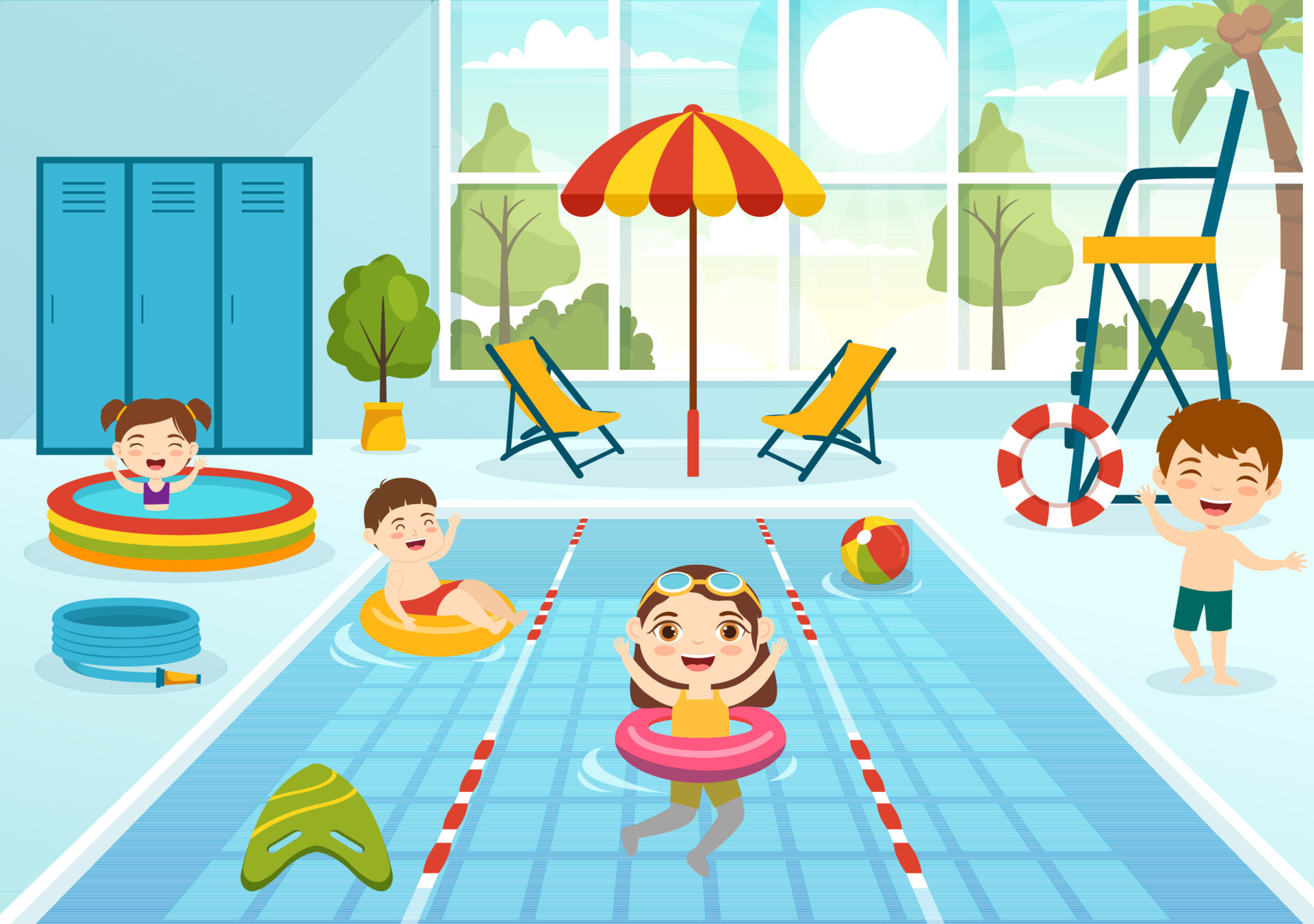 Cartoon Kids Swimming Pool