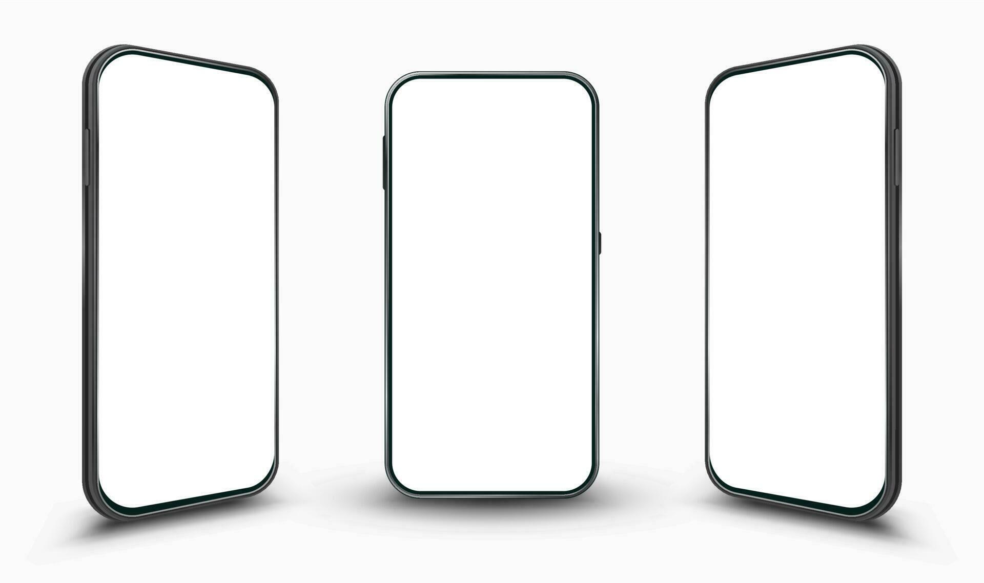 Realistic modern smartphone mockup with clean, minimalistic style. 3d ...