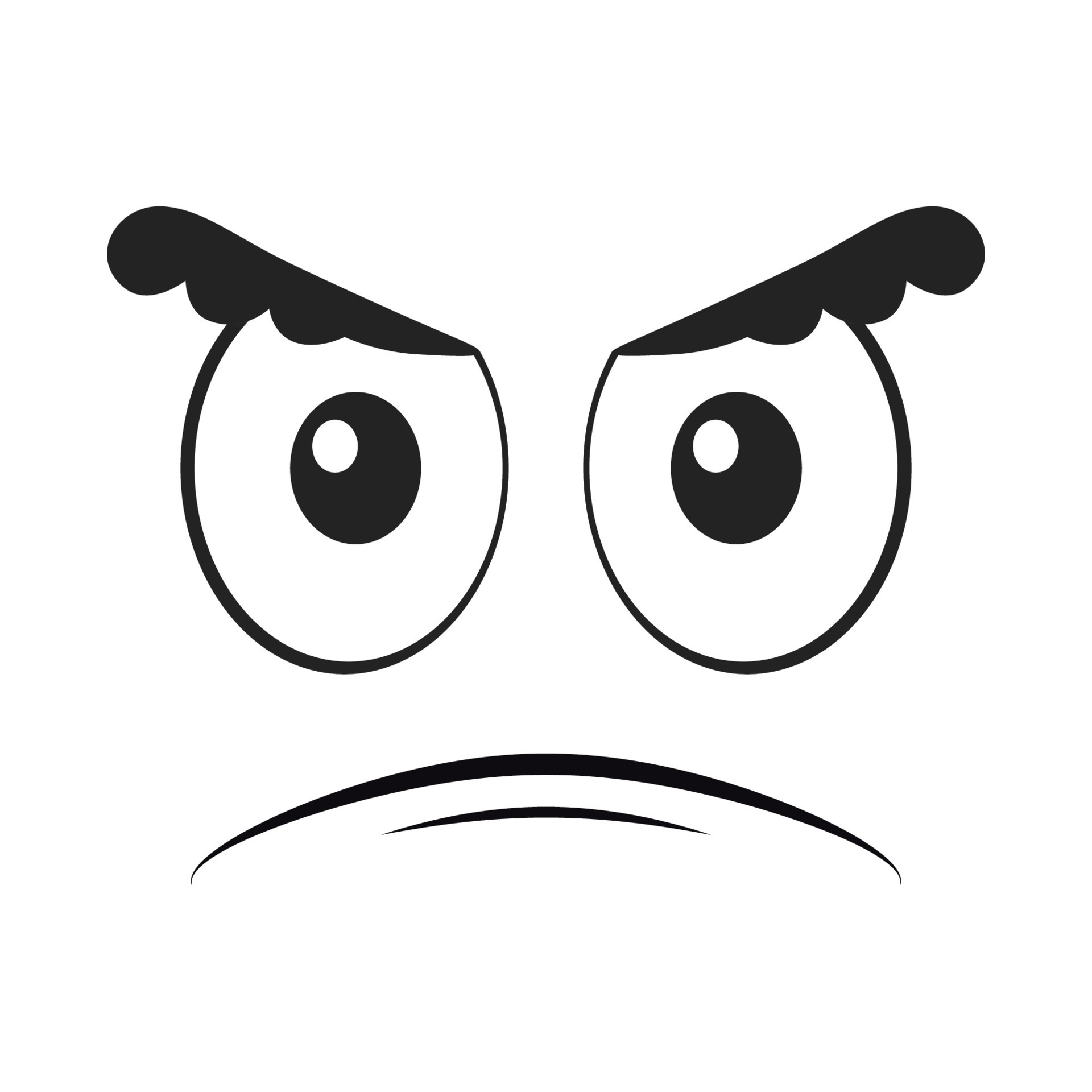Cartoon frowning face. Angry expression vector illustration. 24653259 ... Cartoon frowning face. Angry expression vector illustration. 24653259 ...