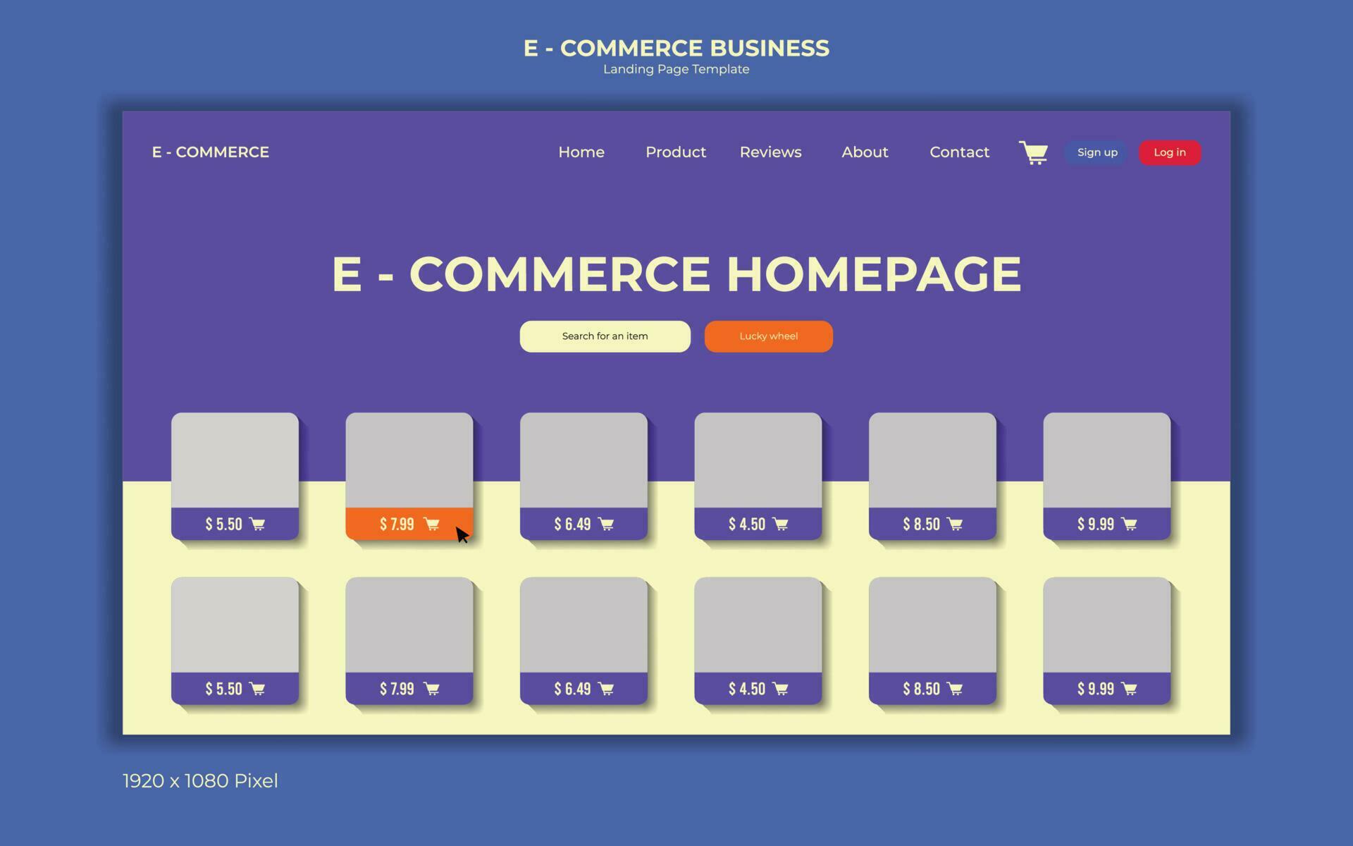 Modern landing page vector of a website for e commerce business ...