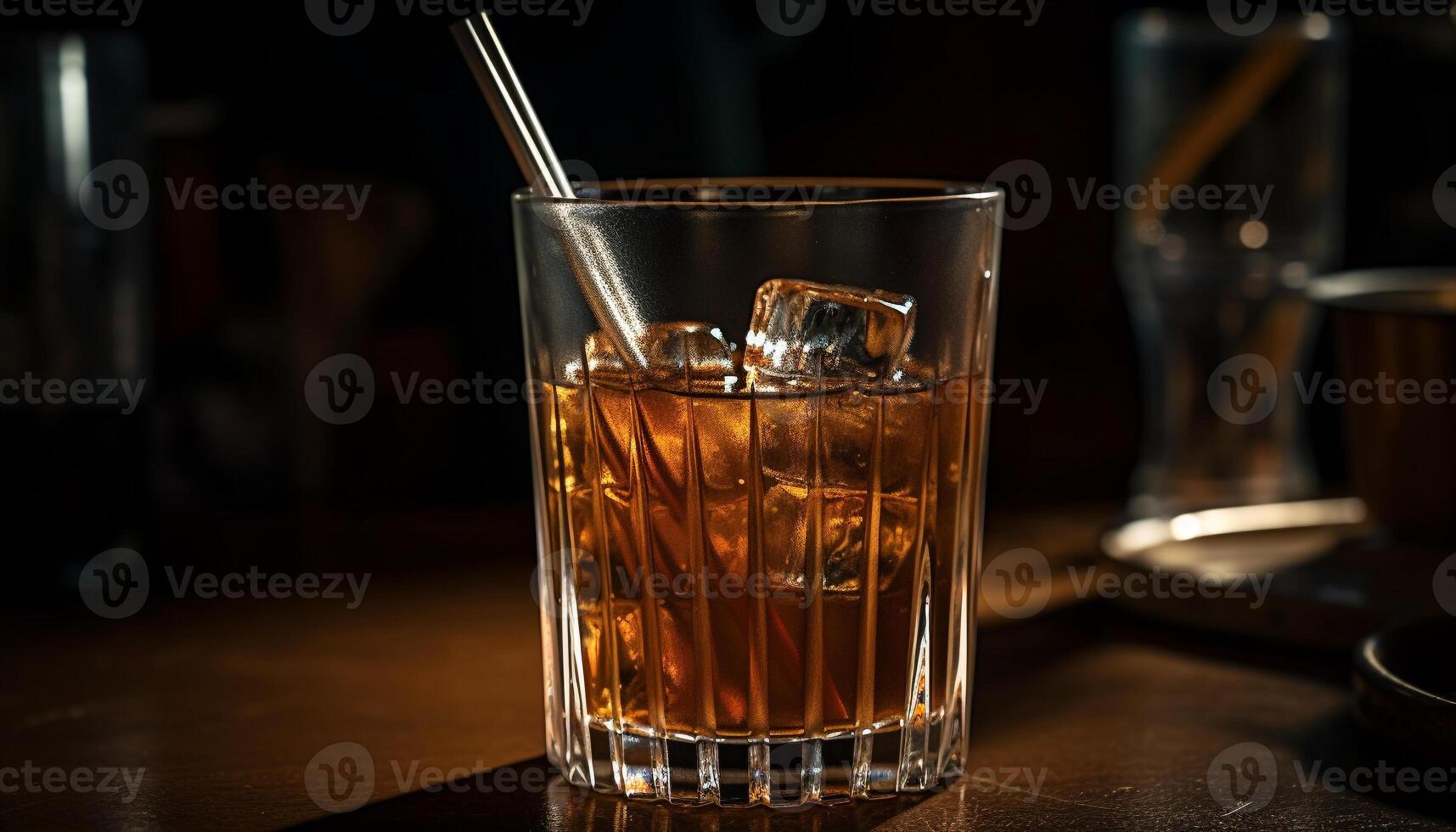 Whiskey highball glass reflects party celebration luxury generated by AI 24655337 Stock Photo at ...