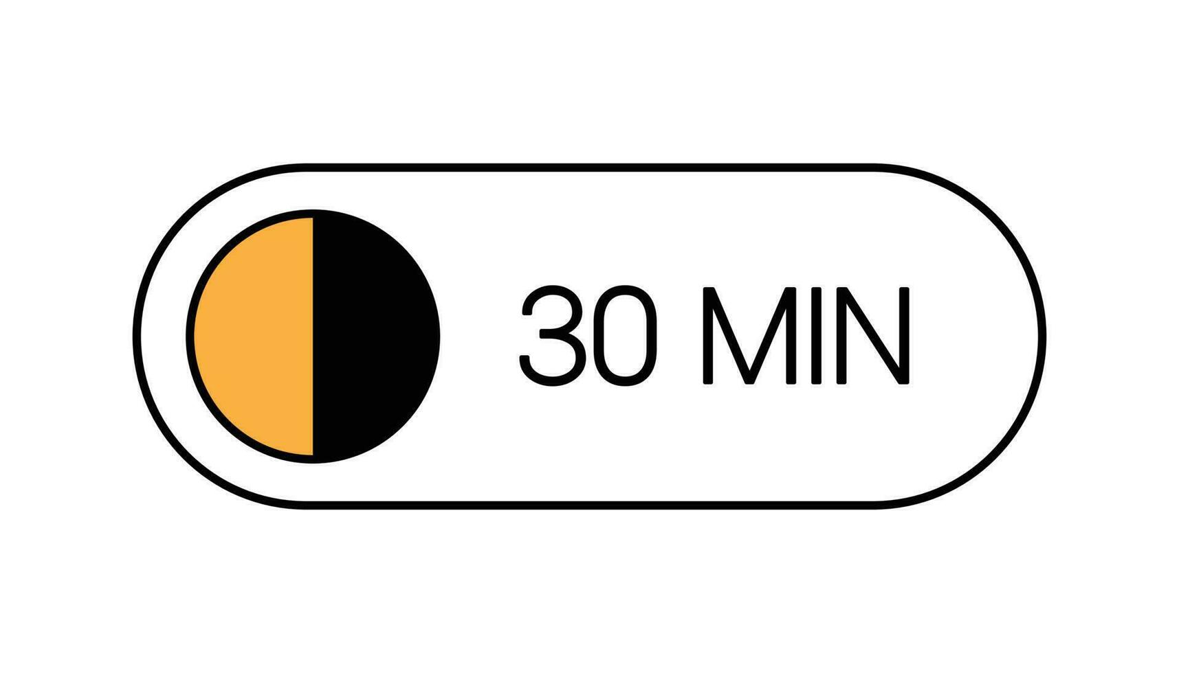 Thirty Min Timer Button, UI Clock Showing 30 Minutes Label. Cooking ... Thirty Min Timer Button, UI Clock Showing 30 Minutes Label. Cooking ...