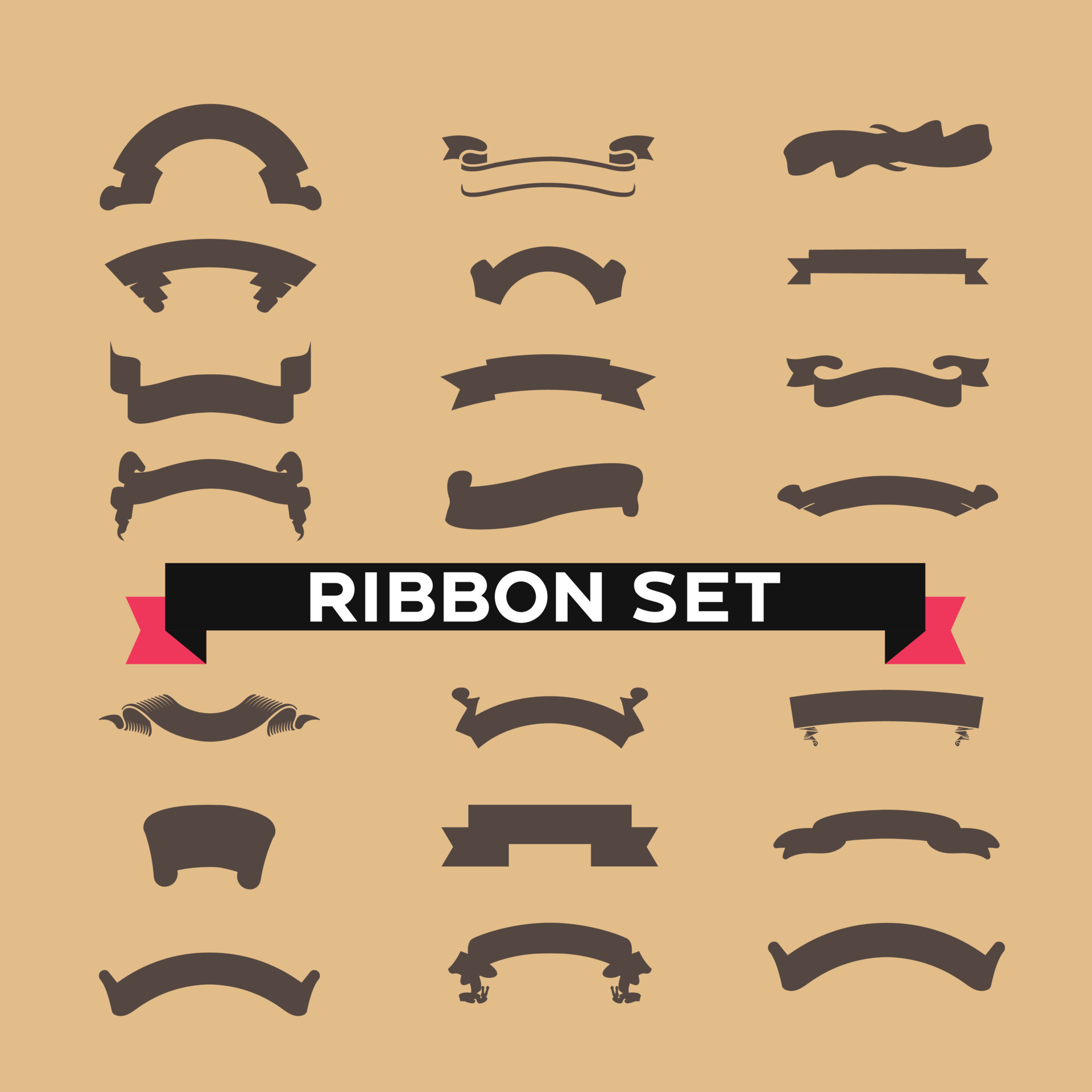 Ribbons Set vectors 24659669 Vector Art at Vecteezy