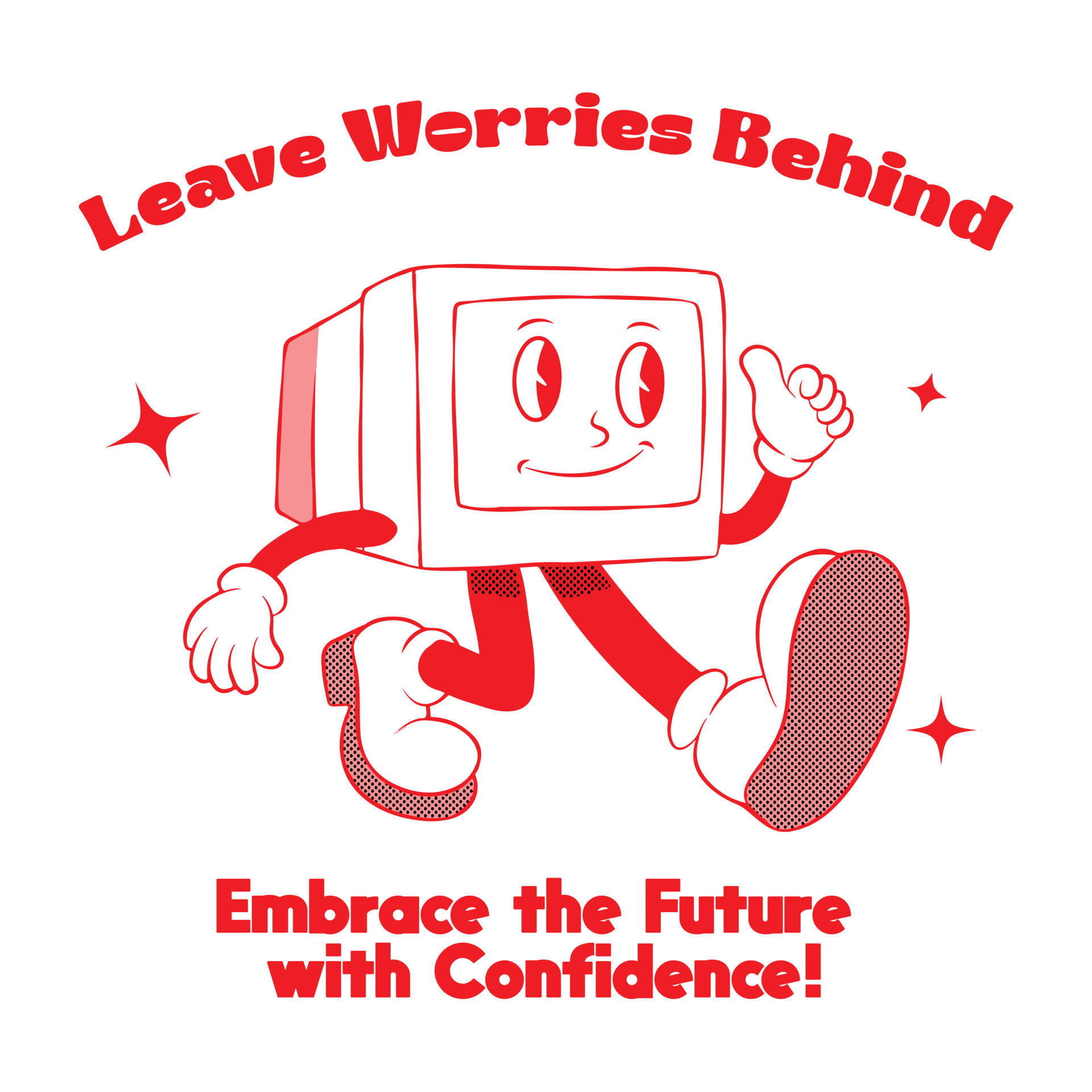 Computer character, retro mascot character 24659690 Vector Art at Vecteezy