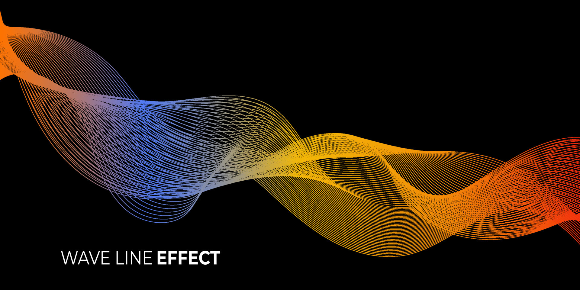 Dark abstract background with glowing wave. Shiny moving lines design ...