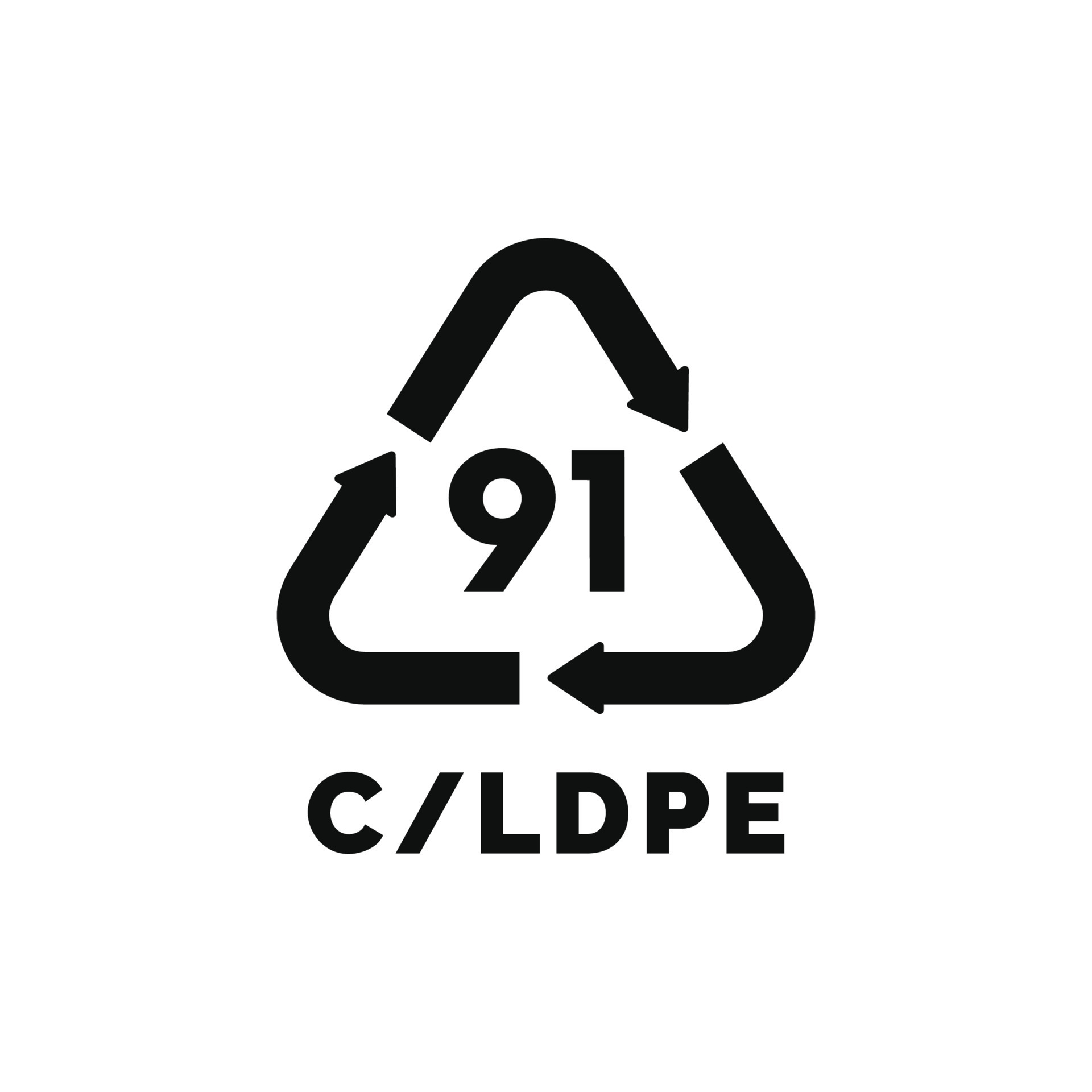 C Ldpe Plastic Recycle Symbol Icon Vector 24662549 Vector Art At Vecteezy