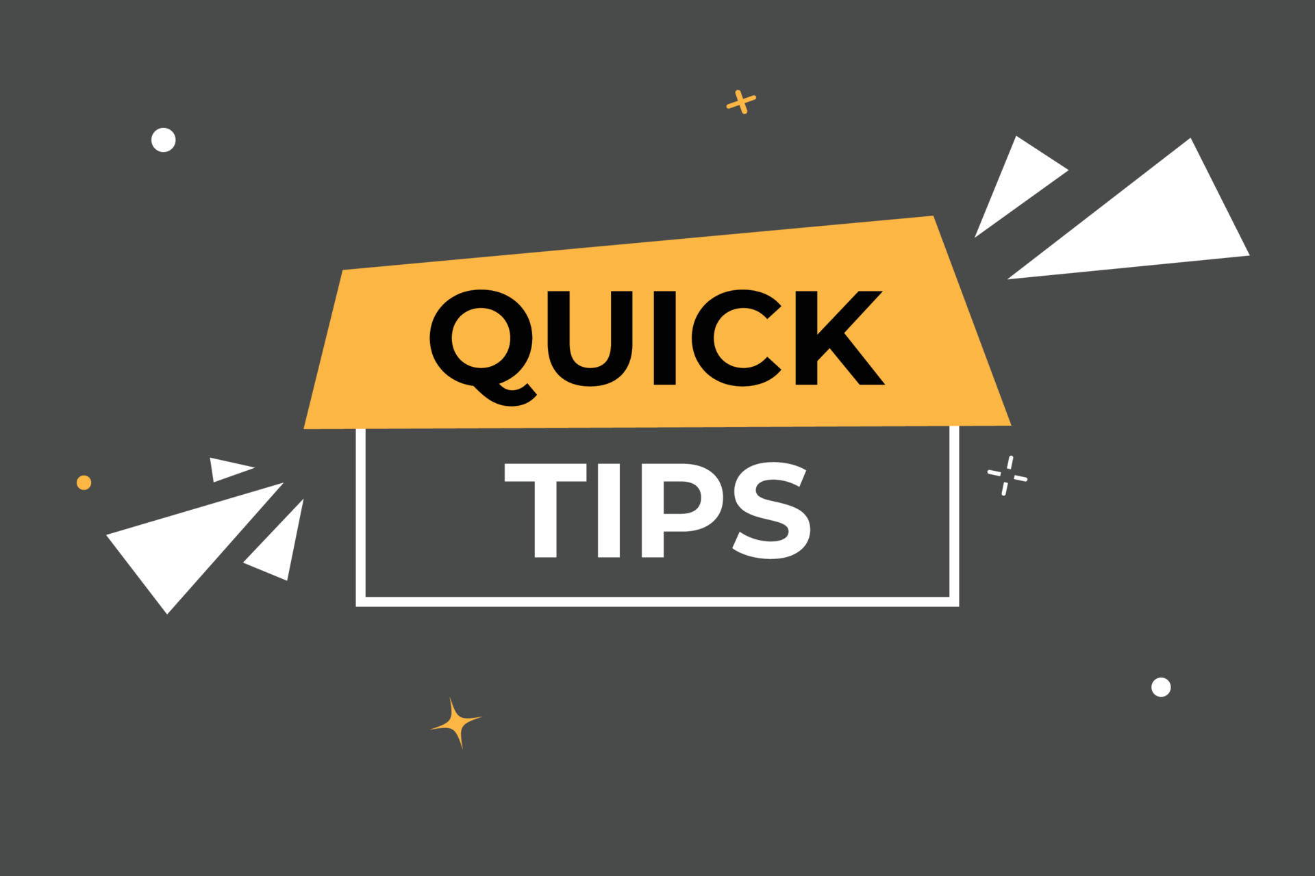 Quick Tips Button. Speech Bubble, Banner Label Quick Tips 24662839 ...