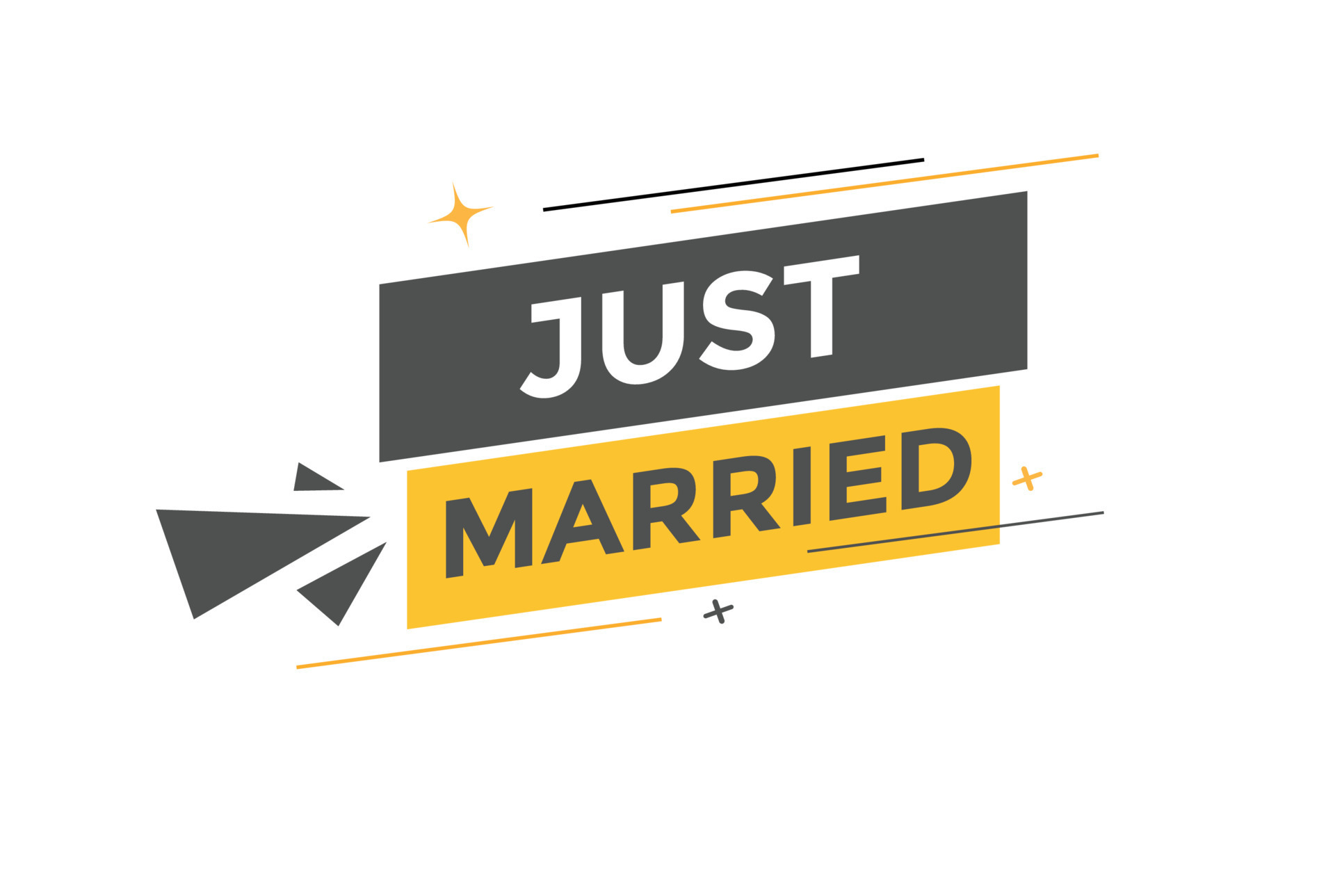 Just Married Button. Speech Bubble, Banner Label Just Married 24663019 Vector Art at Vecteezy