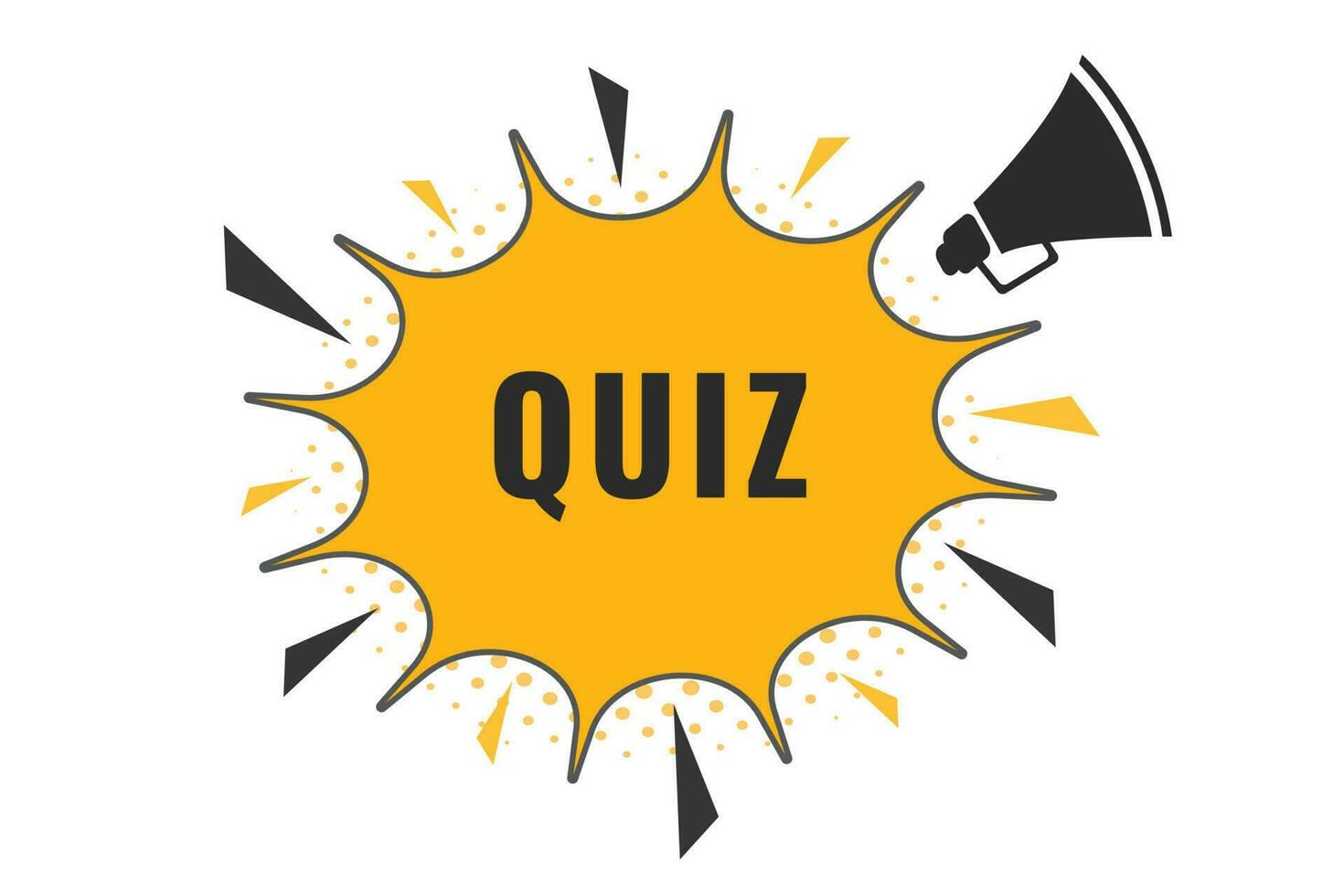 Quiz Button. Speech Bubble, Banner Label Quiz 24663093 Vector Art at ...