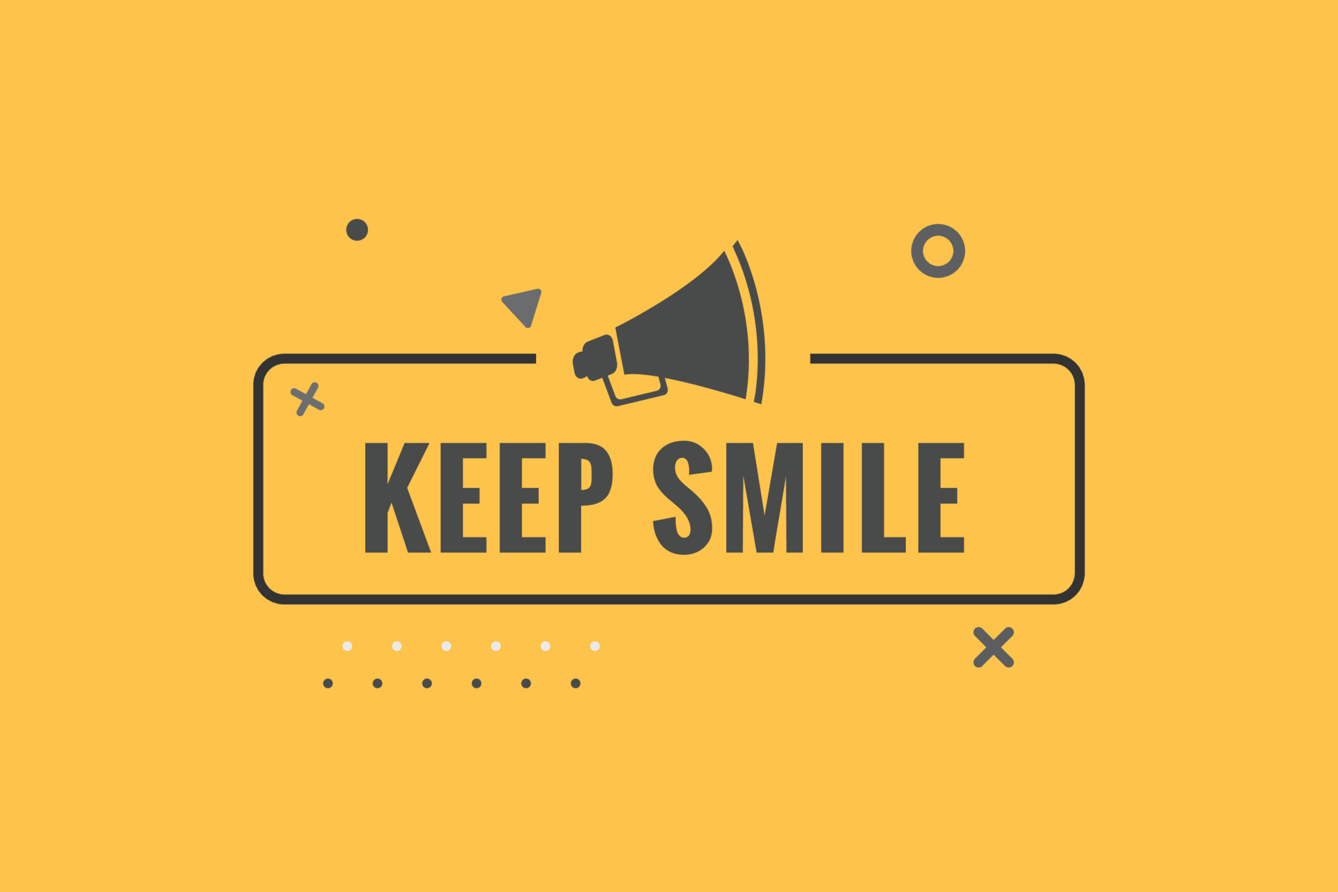 Keep Smile Button. Speech Bubble, Banner Label Keep Smile 24663152 Vector Art at Vecteezy