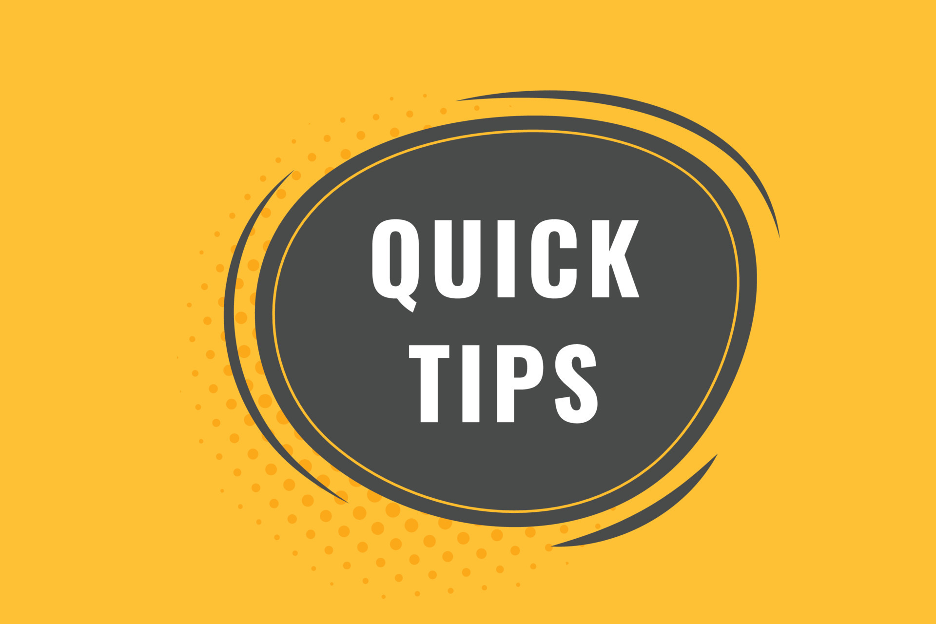 Quick Tips Button. Speech Bubble, Banner Label Quick Tips 24663201 ...