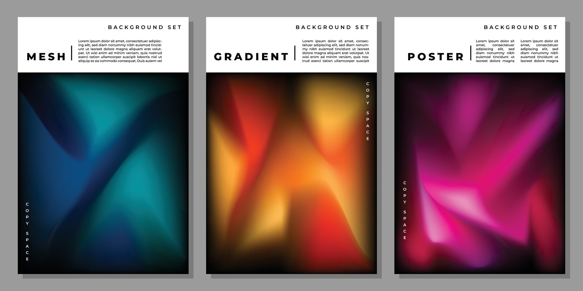 Colorful Fluid Gradient Mesh Vertical Background Template Copy Space Colour Gradation Backdrop