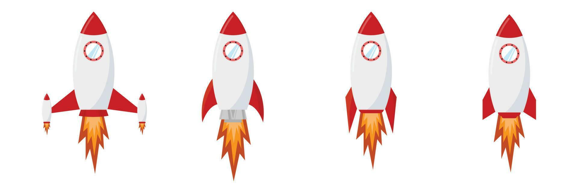 flat rocket vector space ship 24667552 Vector Art at Vecteezy