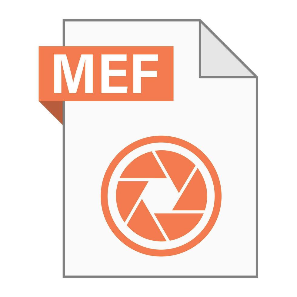 Modern flat design of MEF file icon for web 24668410 Vector Art at Vecteezy