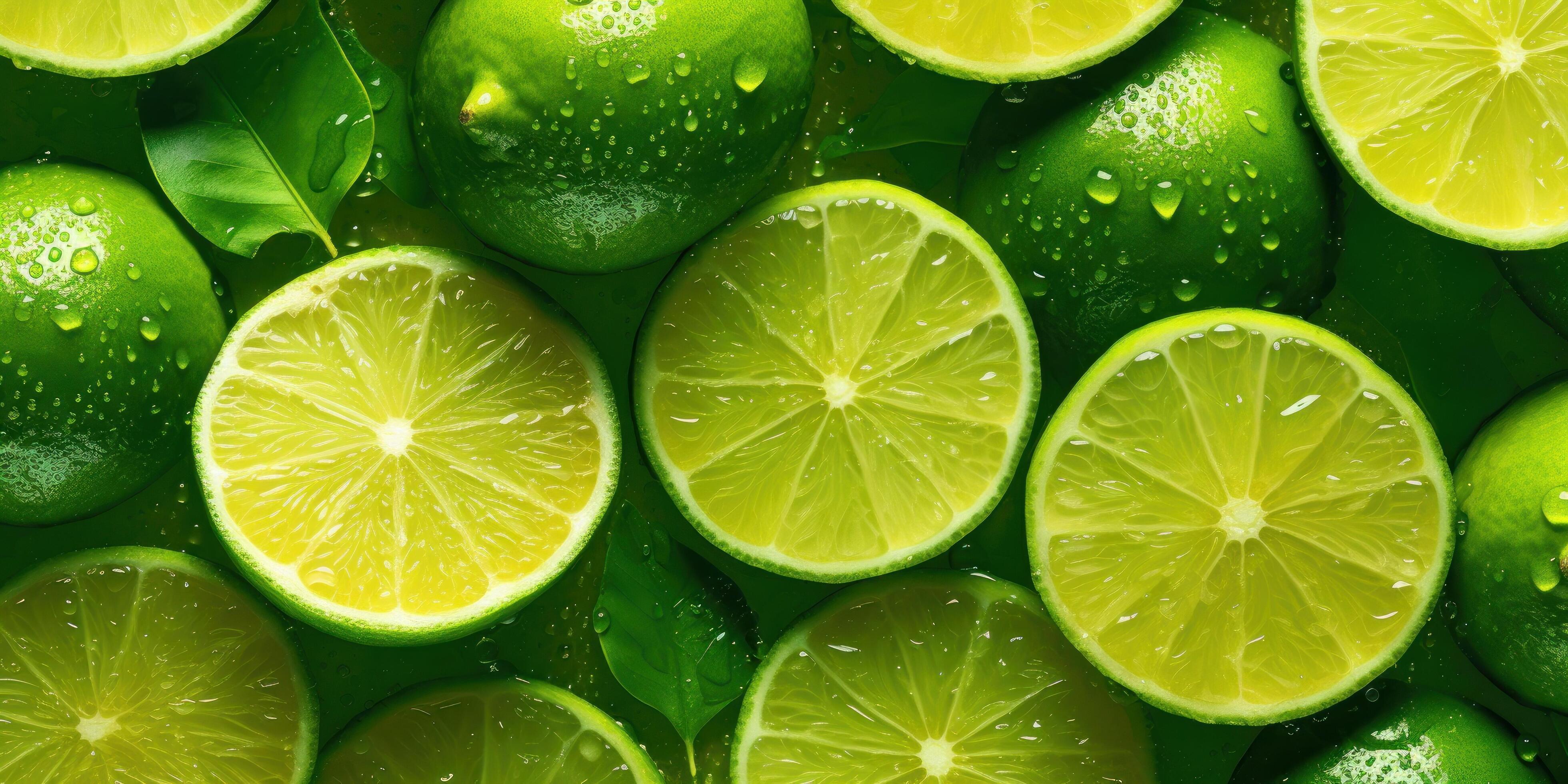 Fresh Slice Lime With Glistening Drop of Water Background. 24669745 Stock Photo at Vecteezy