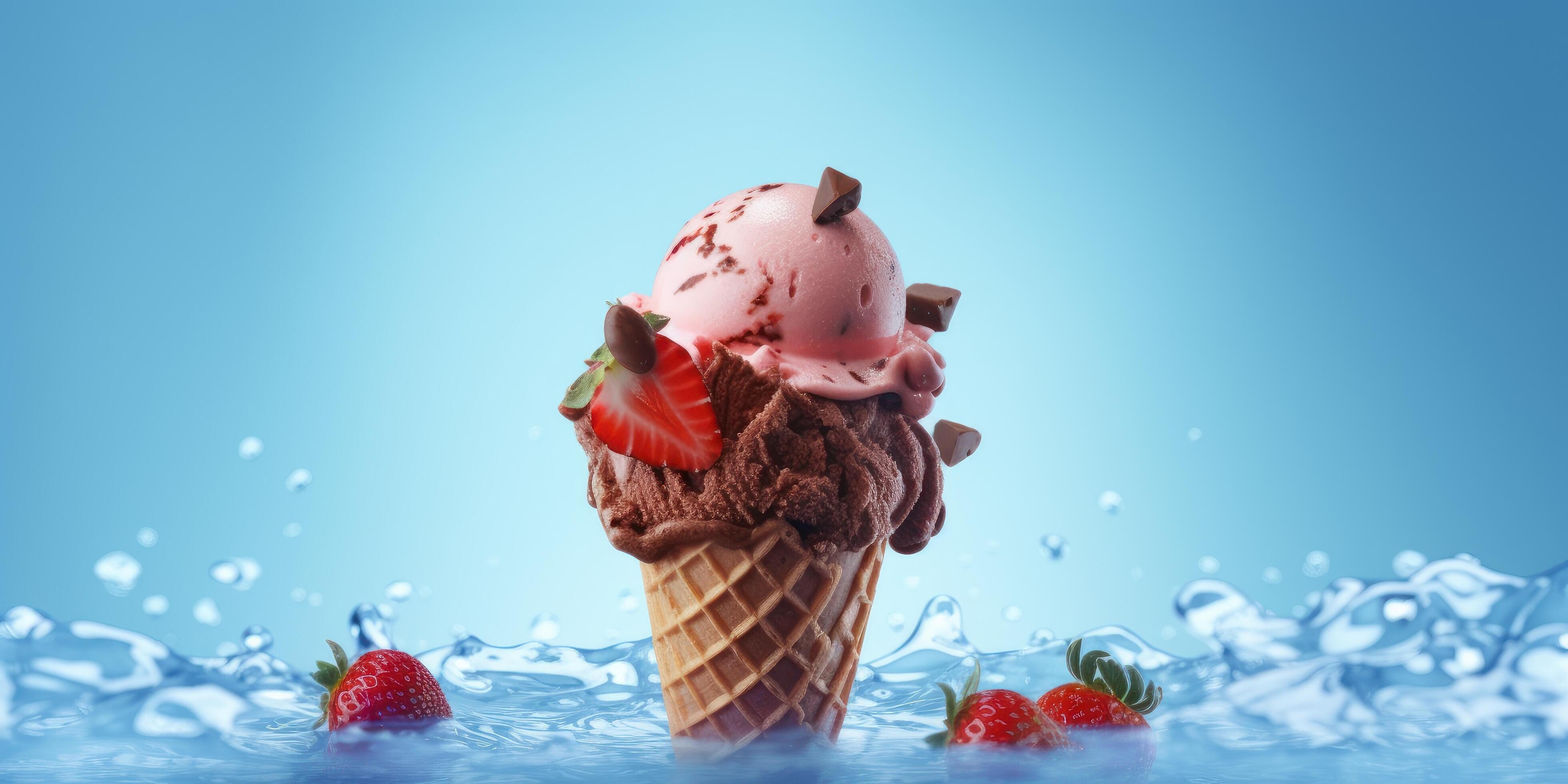 Ice cream background store