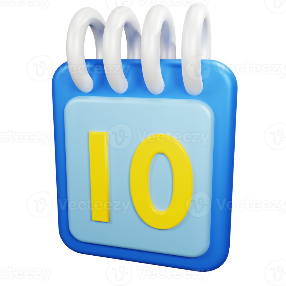 3d Rendering Date Icon Object 24673378 Png