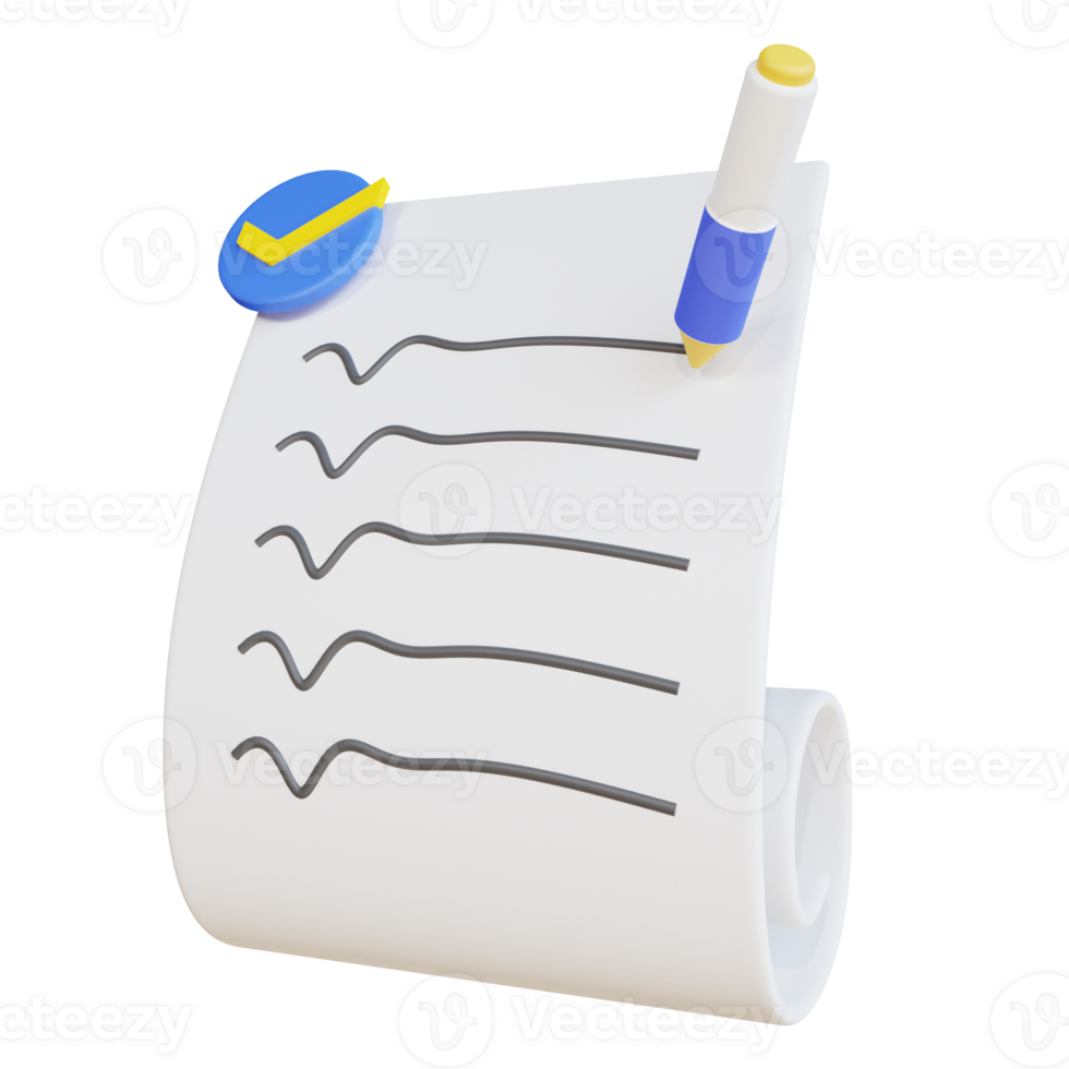 3D Rendering Check List icon object 24673424 PNG 3D Rendering Check List icon object 24673424 PNG