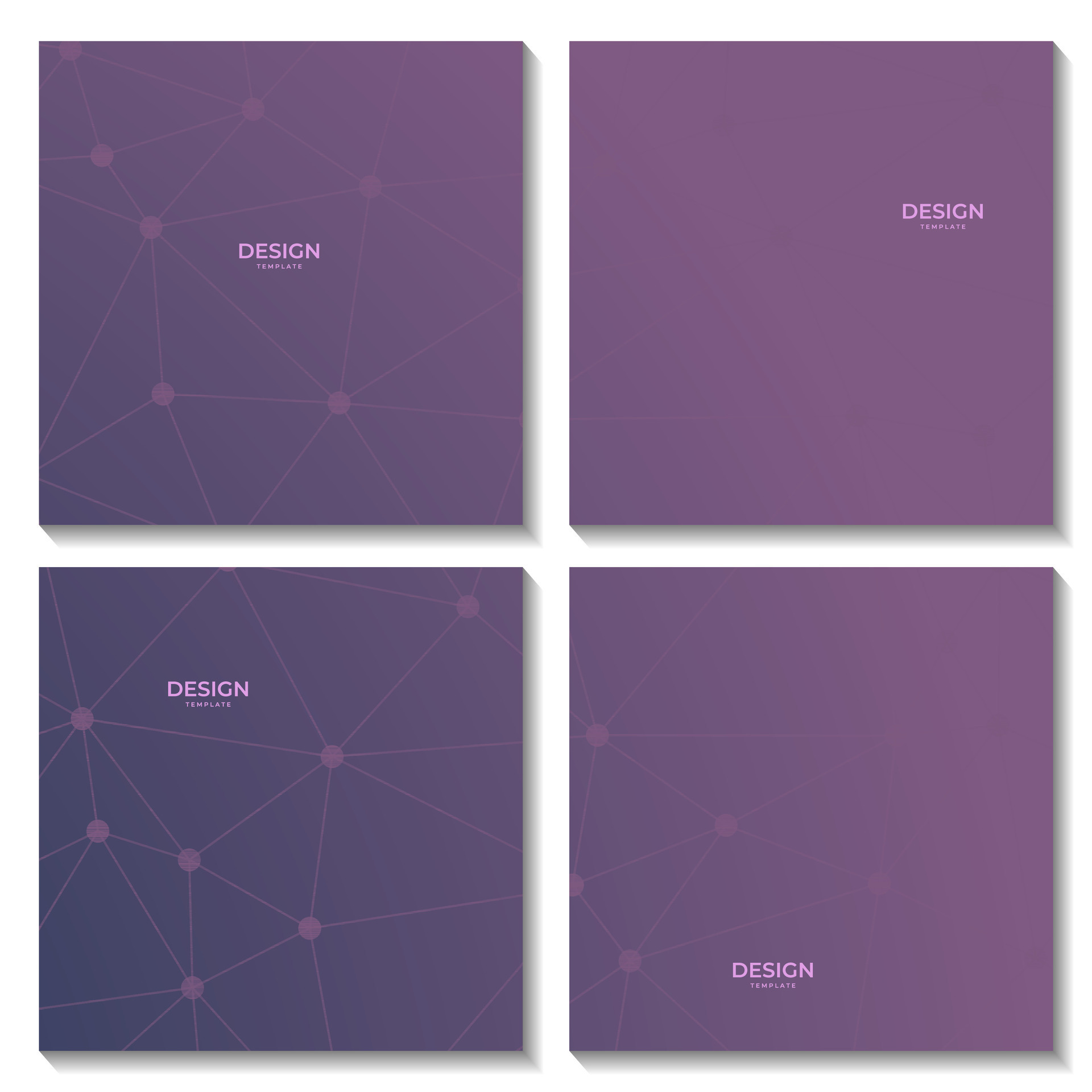 Set Of Squares Abstract Colorful Geometric Background With Triangle Shape Pattern And Molecular