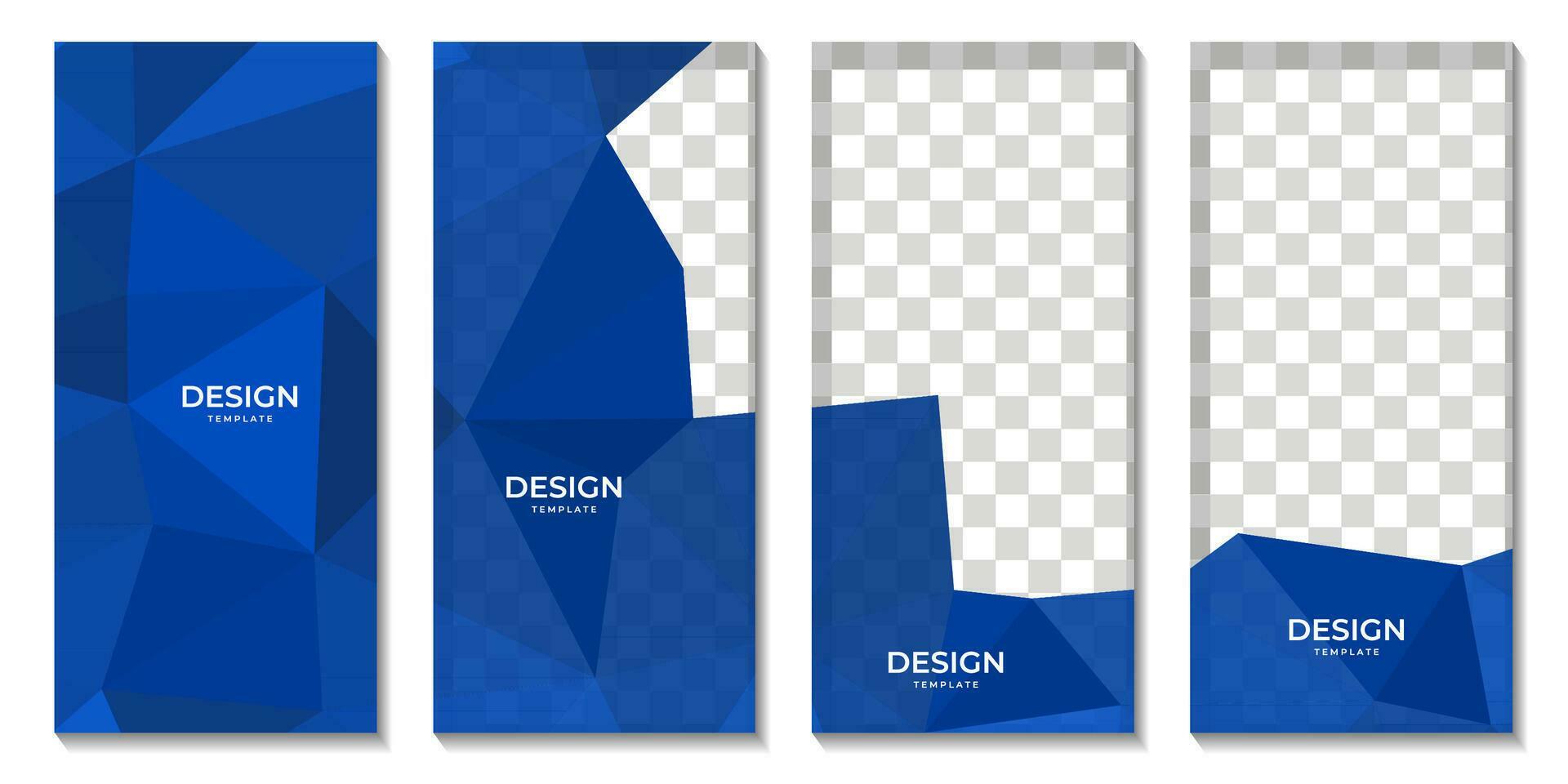 set of brochures abstract blue triangles background with copy space area for business 24678323 ...