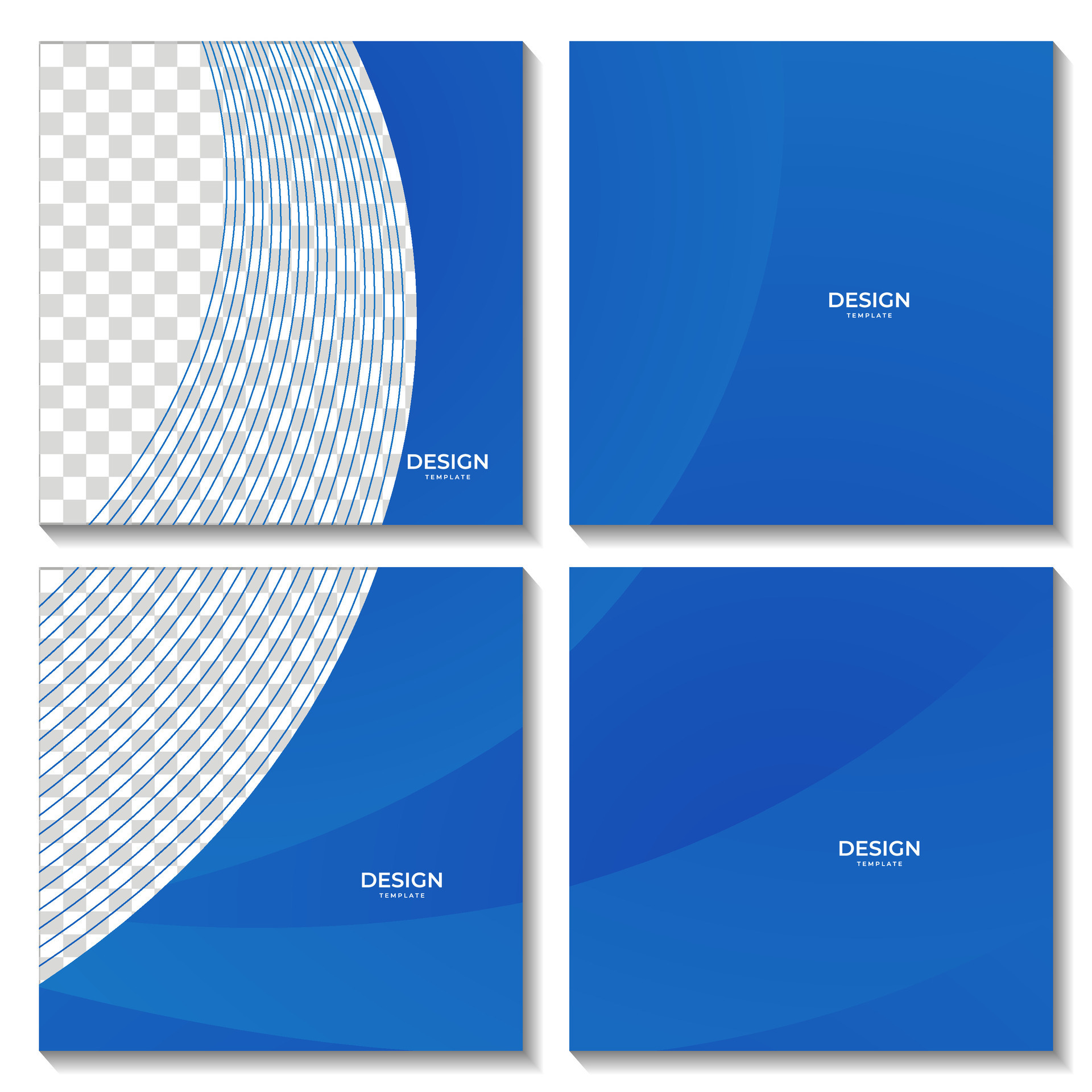 Set Of Squares Abstract Blue Wave Gradient Background With Copy Space Area For Business 24678410