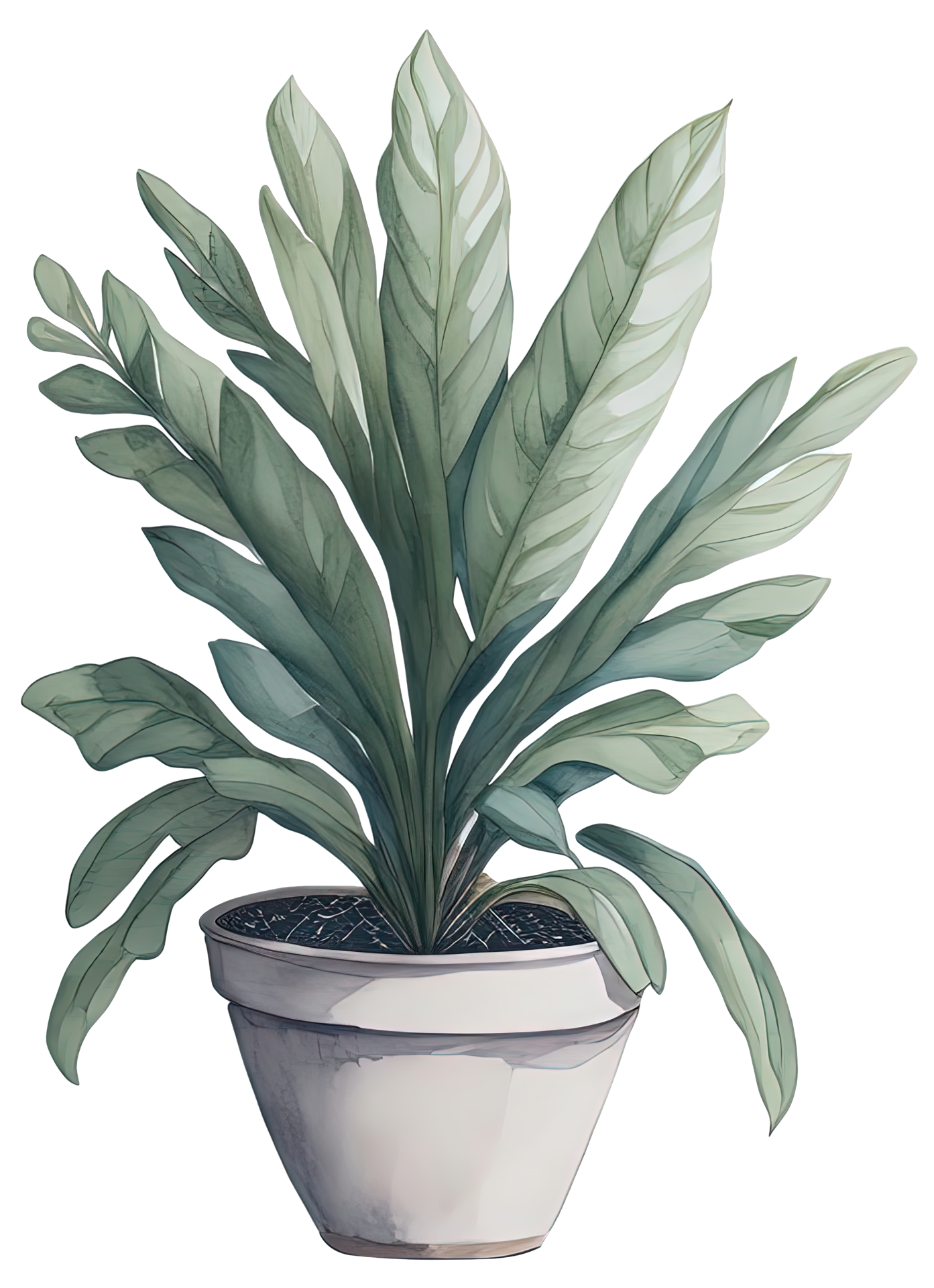 Watercolor House plant. 24679074 PNG