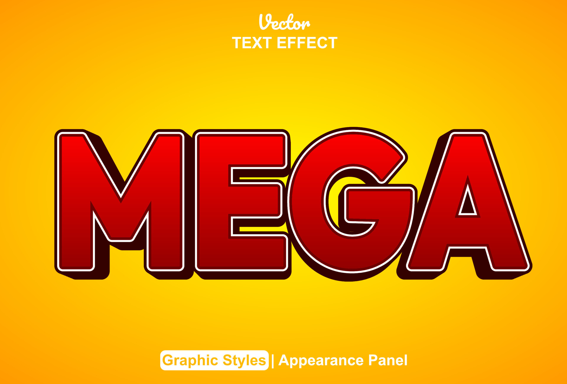 mega text effect with red color graphic style and editable. 24681485 Vector Art at Vecteezy