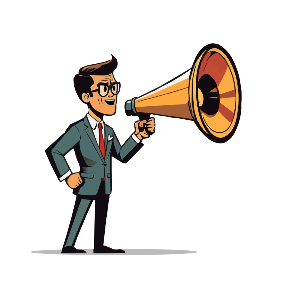 Businessman holding Megaphone 24682296 PNG Businessman holding Megaphone 24682296 PNG