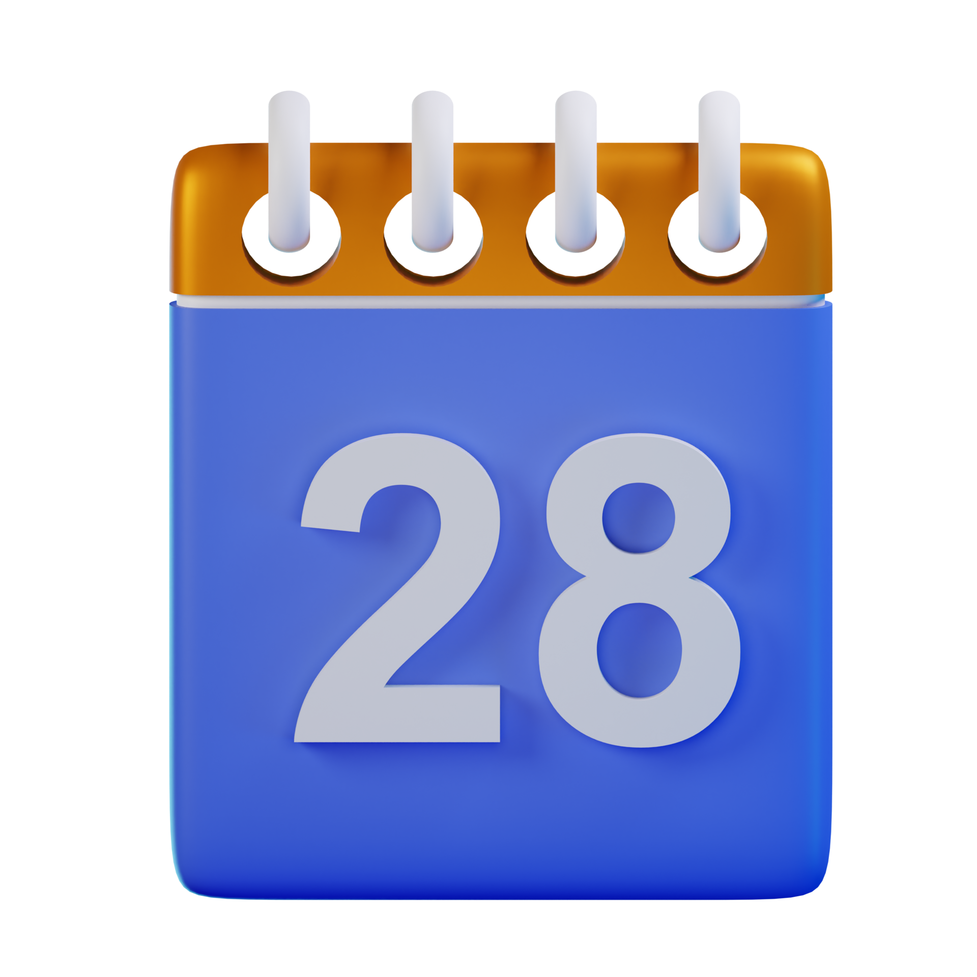 3d icon date 28 calendar illustration concept icon render 24683209 PNG
